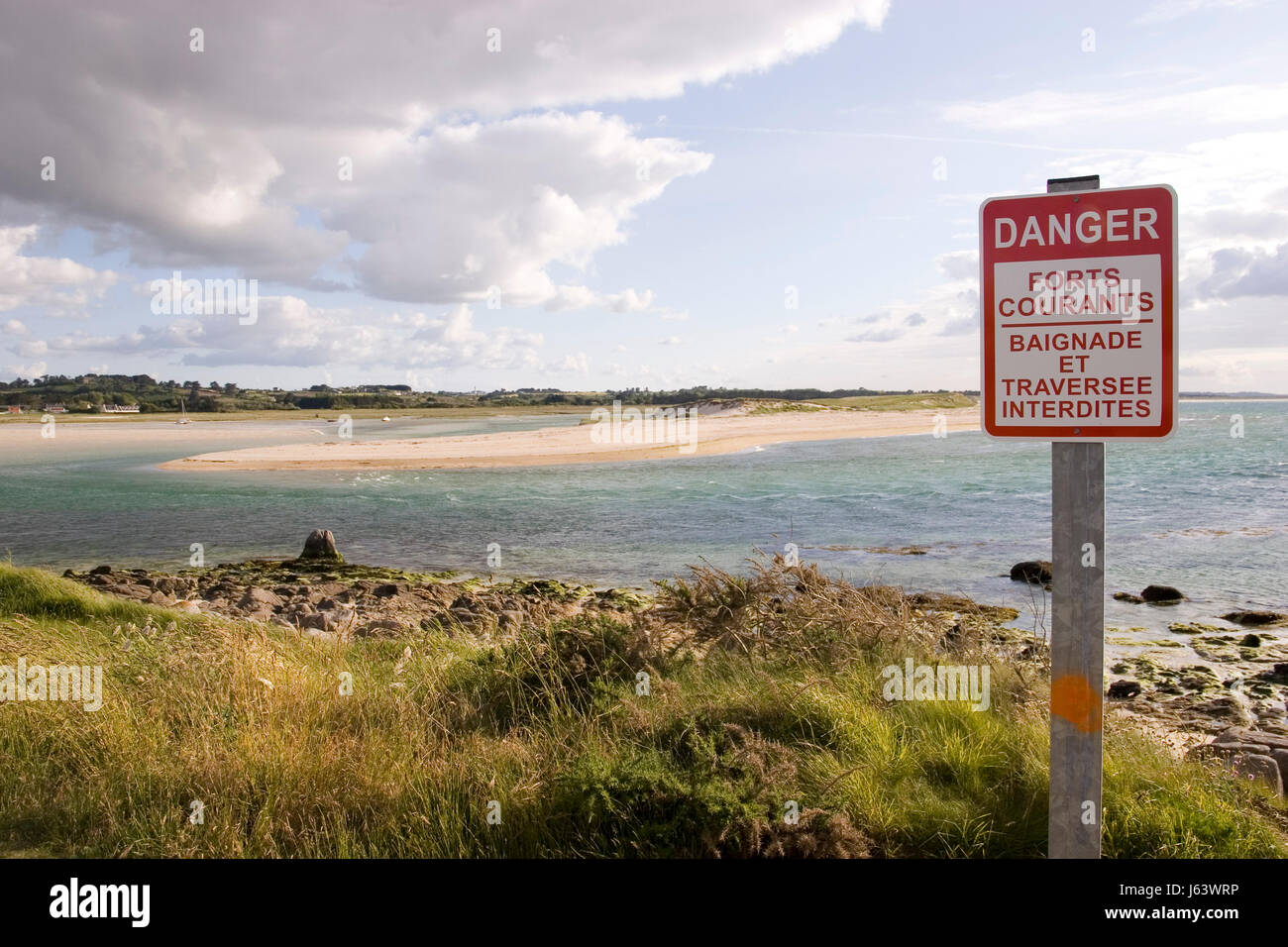 danger beach seaside the beach seashore panel width of material shine ...