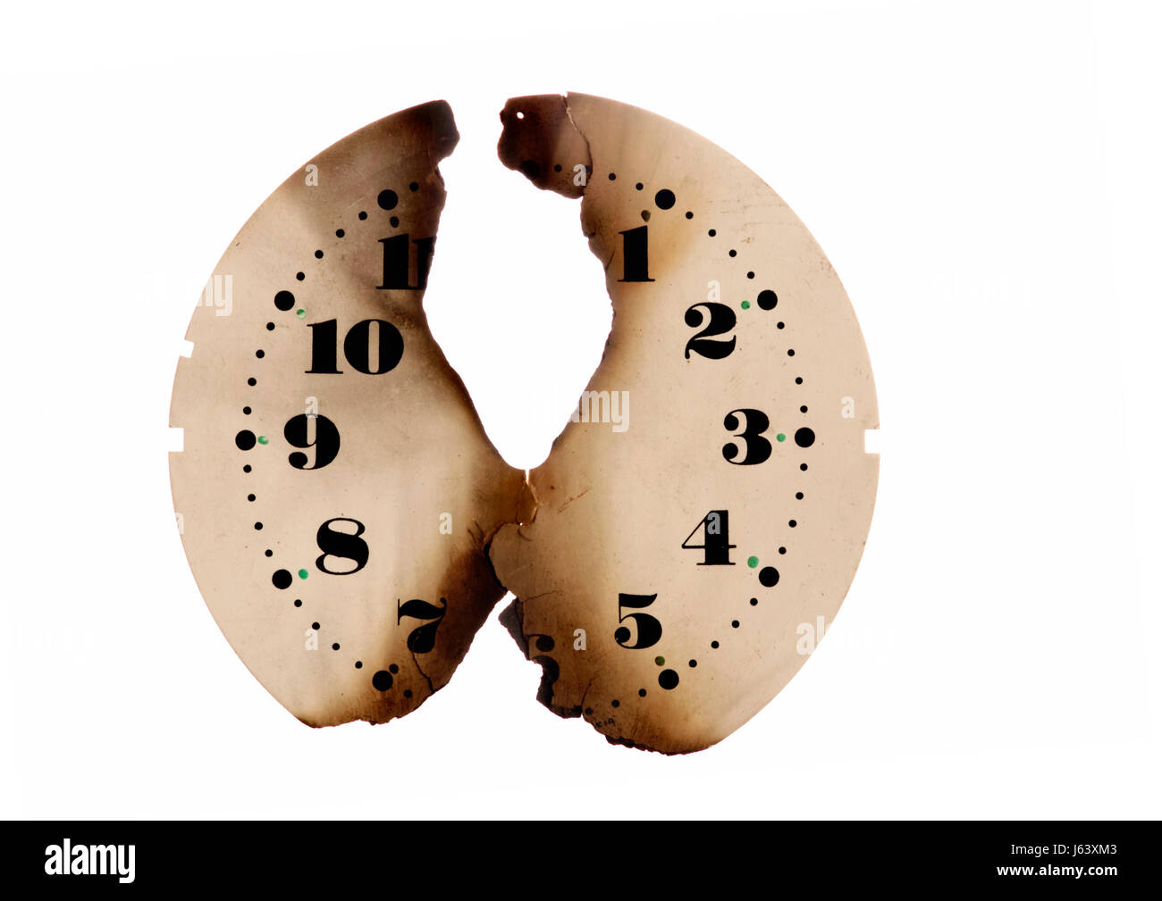 clock date time time indication damage damages detriments burnt burned ...