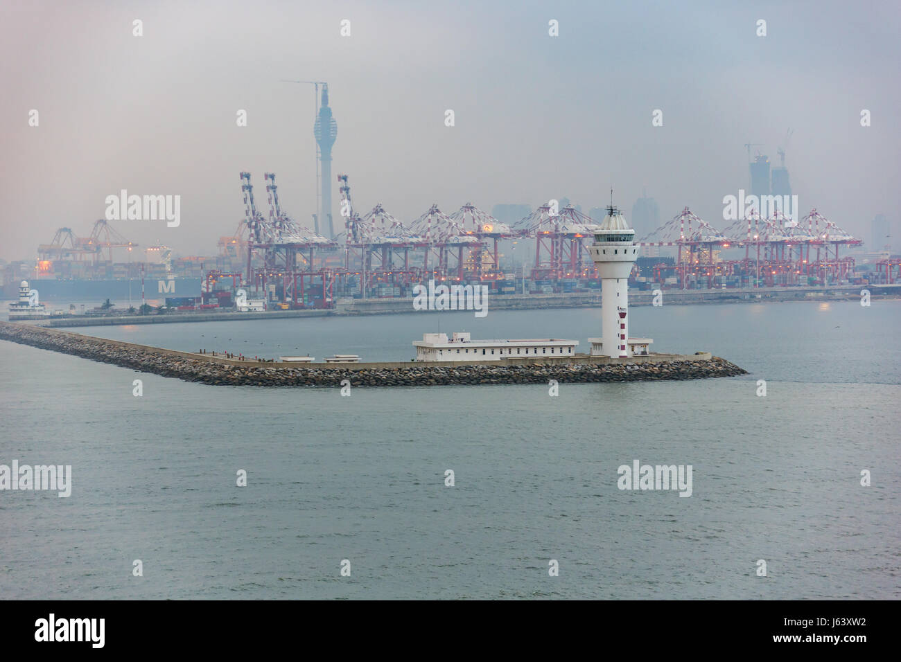 Editorial: COLOMBO, SRI LANKA, April 7, 2017 - Port entrance of Colombo ...