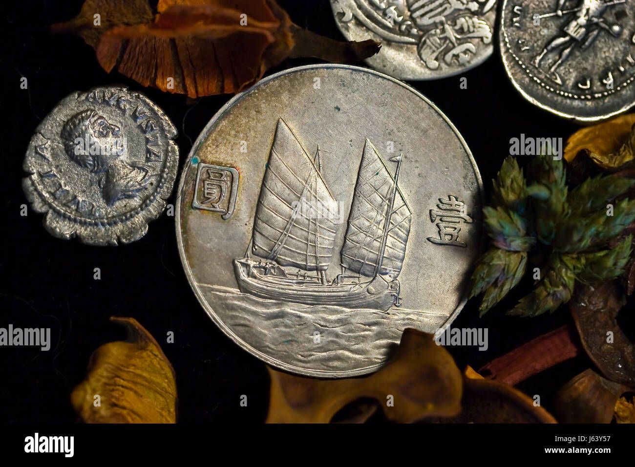 antique silver coins minted silver coins money old currency antique ...