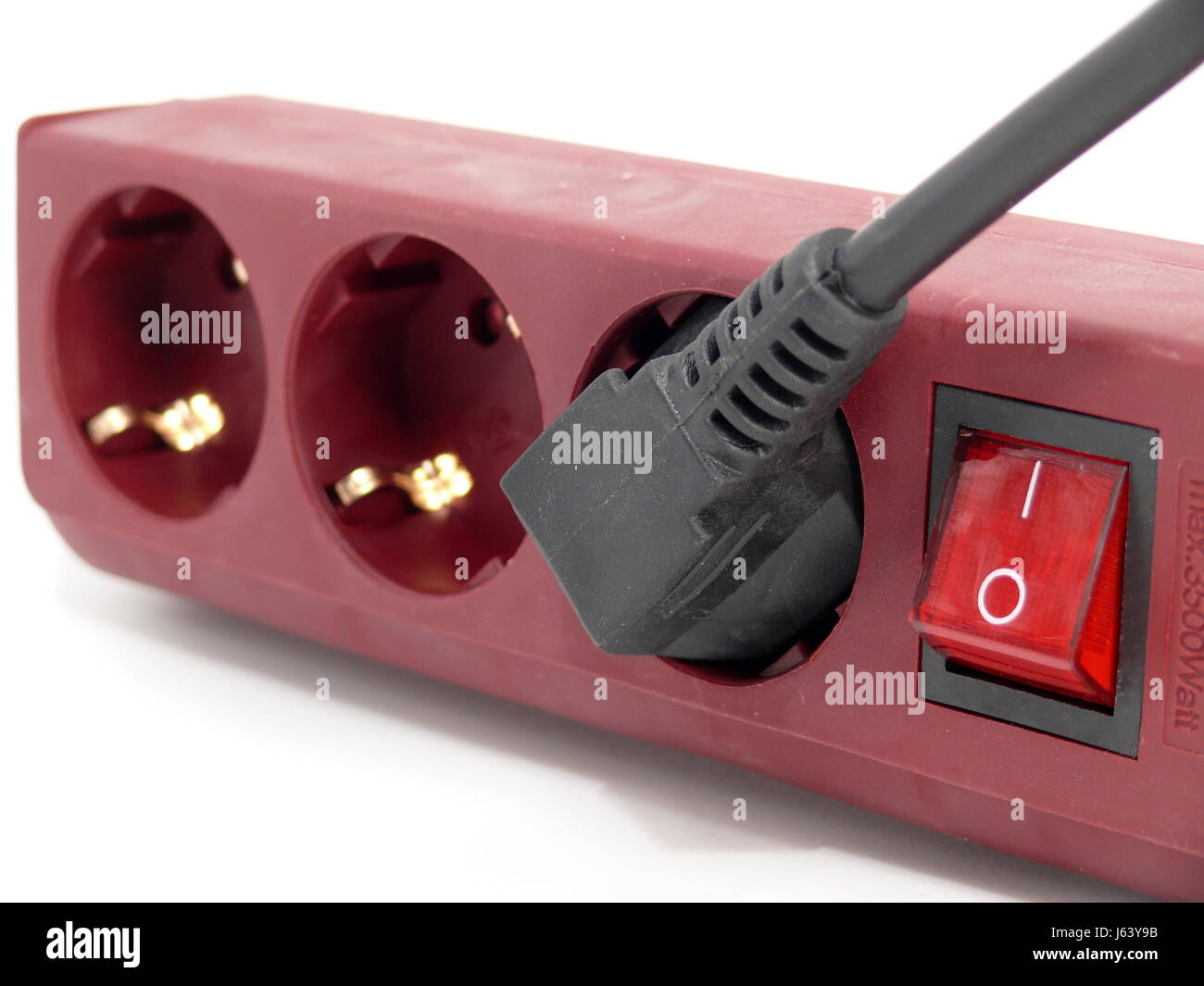 three outlet socket power supply system three-pin plug cable current ...
