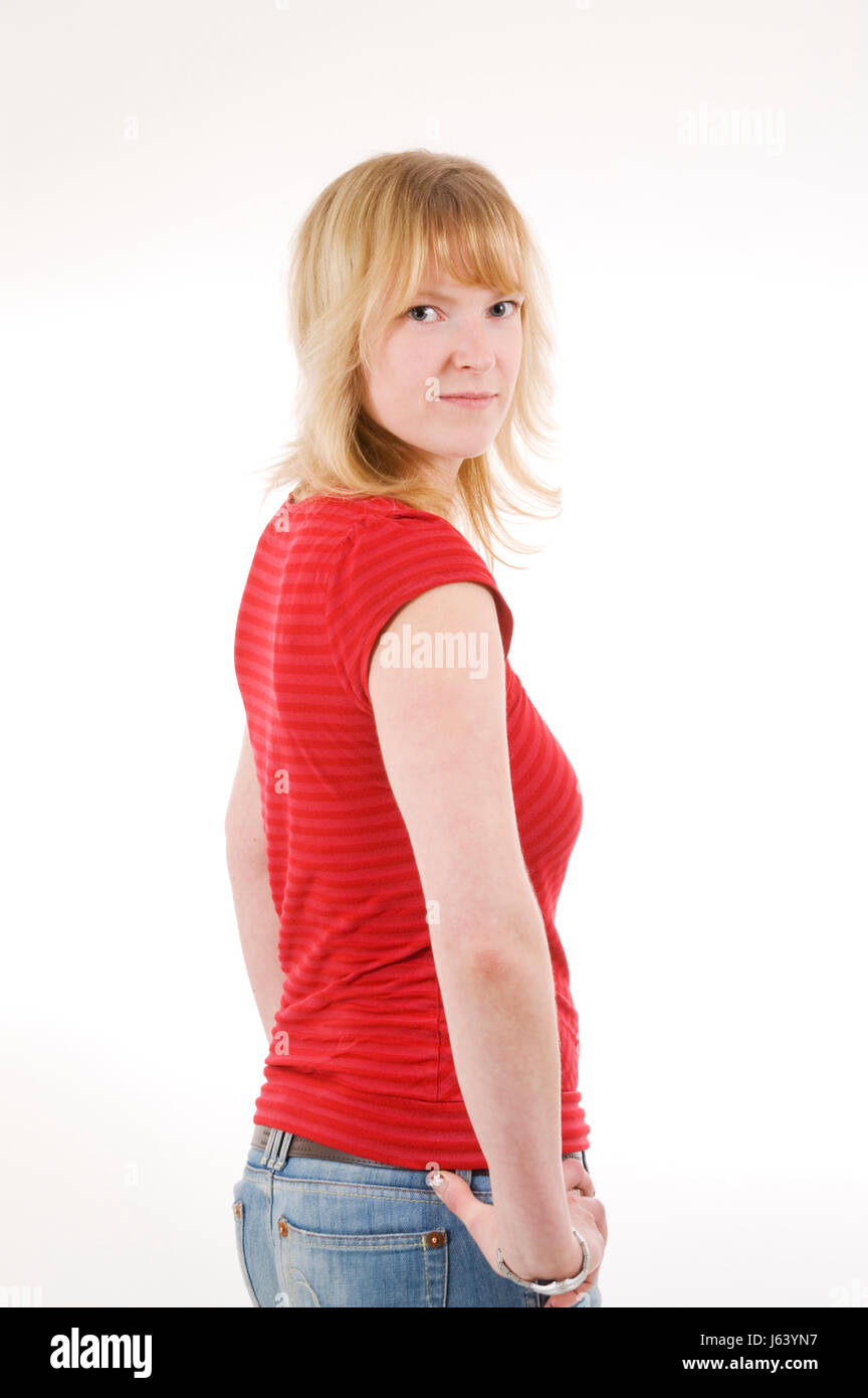 woman person look glancing see view looking peeking looking at shoulder ...