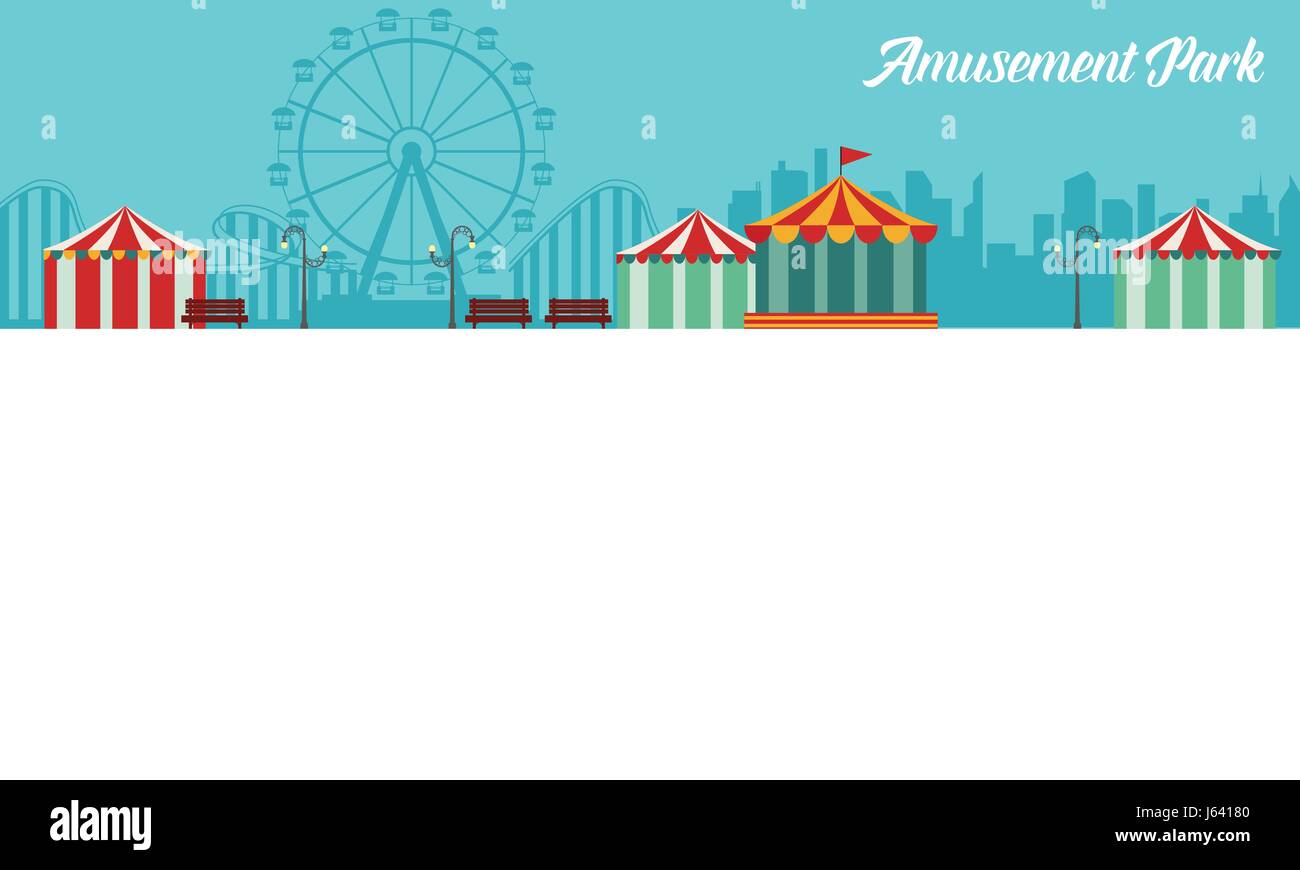 Theme park poster Stock Vector Images - Alamy