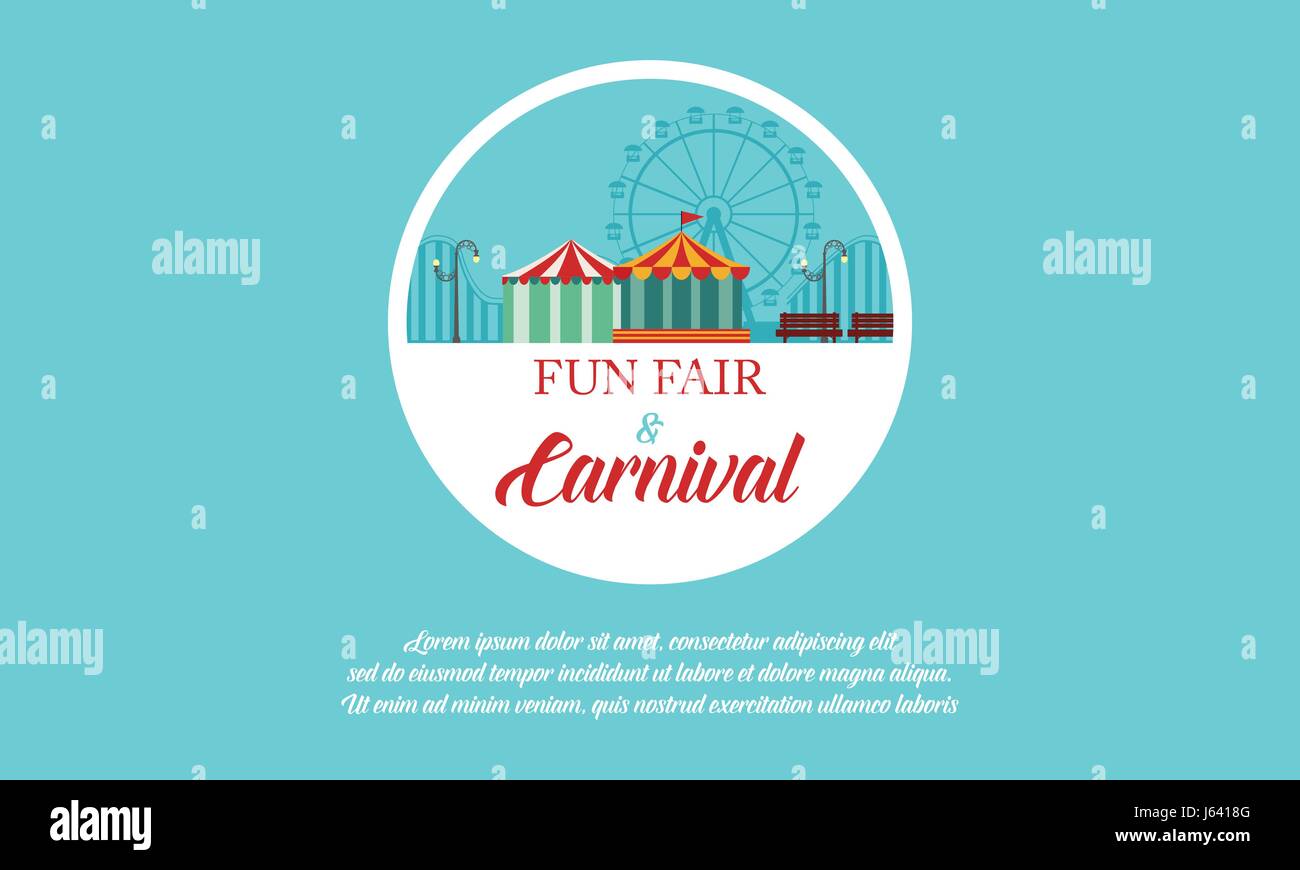 Amusement park and carnival banner Stock Vector Image & Art - Alamy