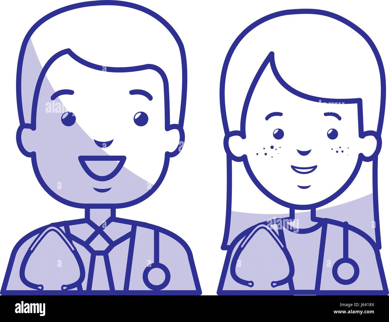 couple doctors avatars characters Stock Vector Image & Art - Alamy