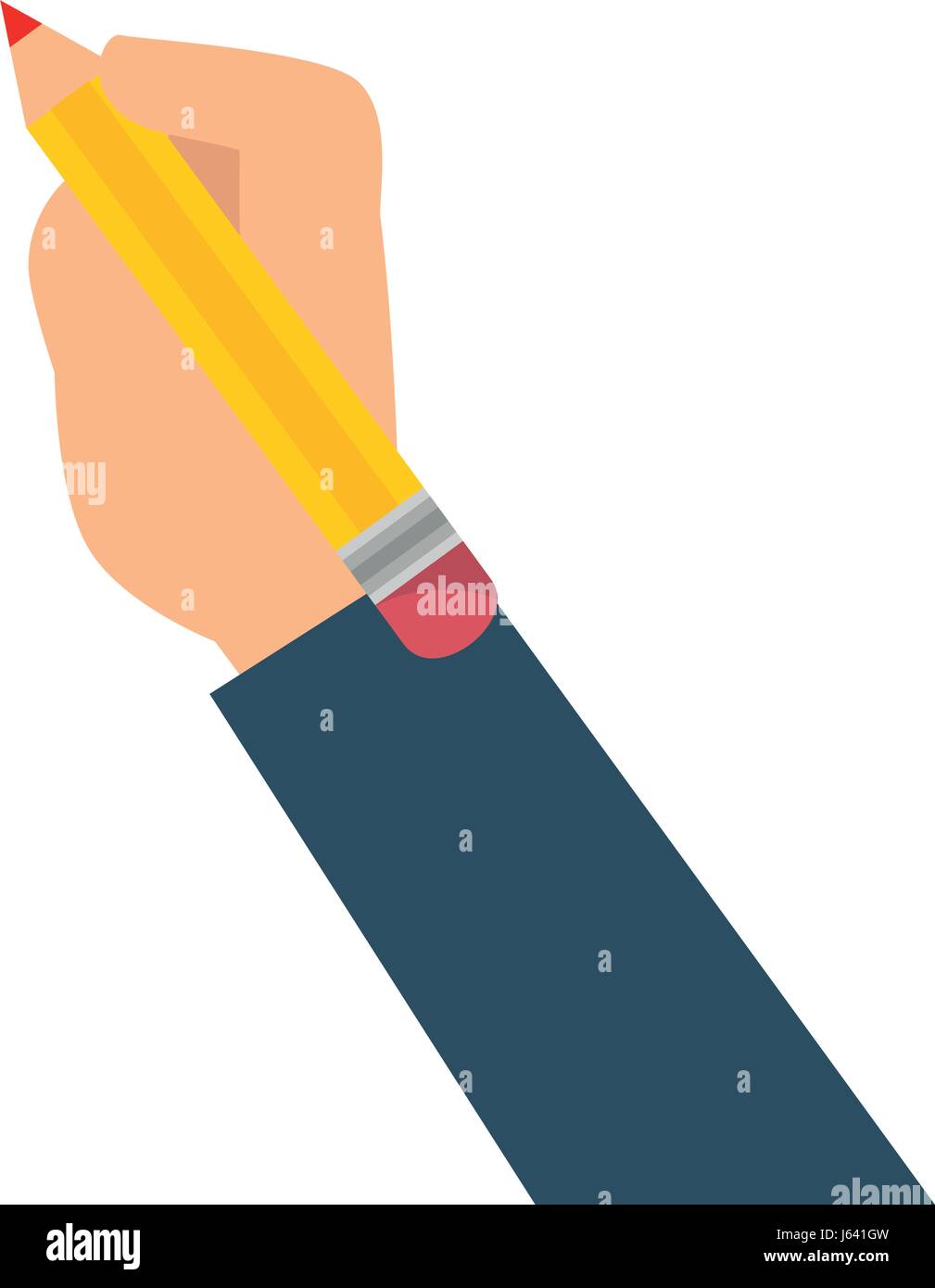 hand human with pencil isolated icon Stock Vector Image & Art - Alamy