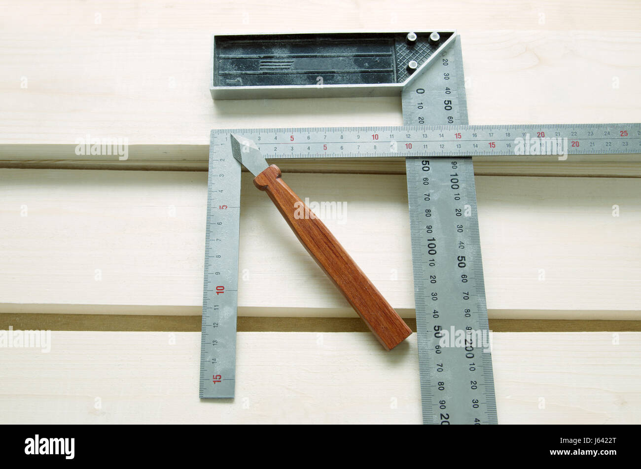 Composition of various woodworking tools Stock Photo - Alamy