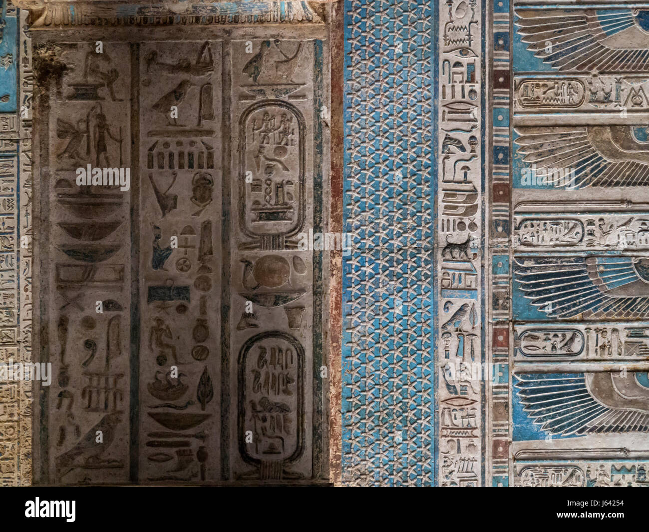 Internal shots of Denderah Temple, Near Qena, Egypt Stock Photo - Alamy