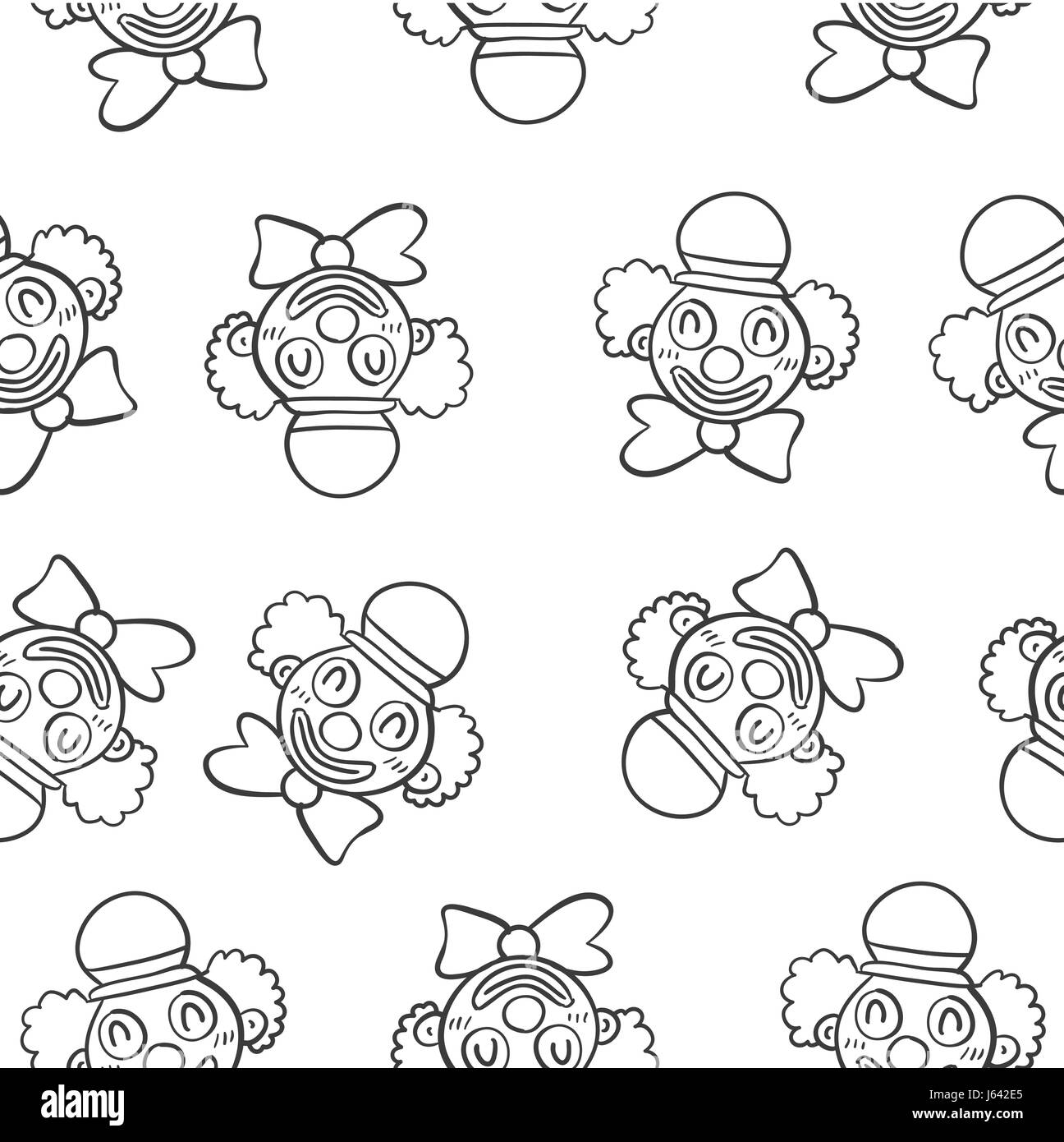 Hand draw clown circus doodles Stock Vector Image & Art - Alamy