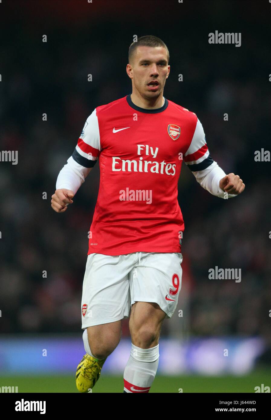 LUKAS PODOLSKI ARSENAL FC LONDON ENGLAND UK 13 January 2013 Stock Photo ...