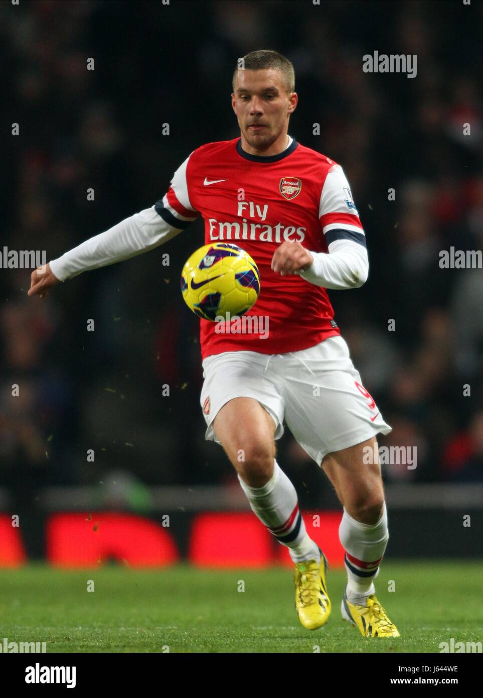 LUKAS PODOLSKI ARSENAL FC LONDON ENGLAND UK 13 January 2013 Stock Photo ...