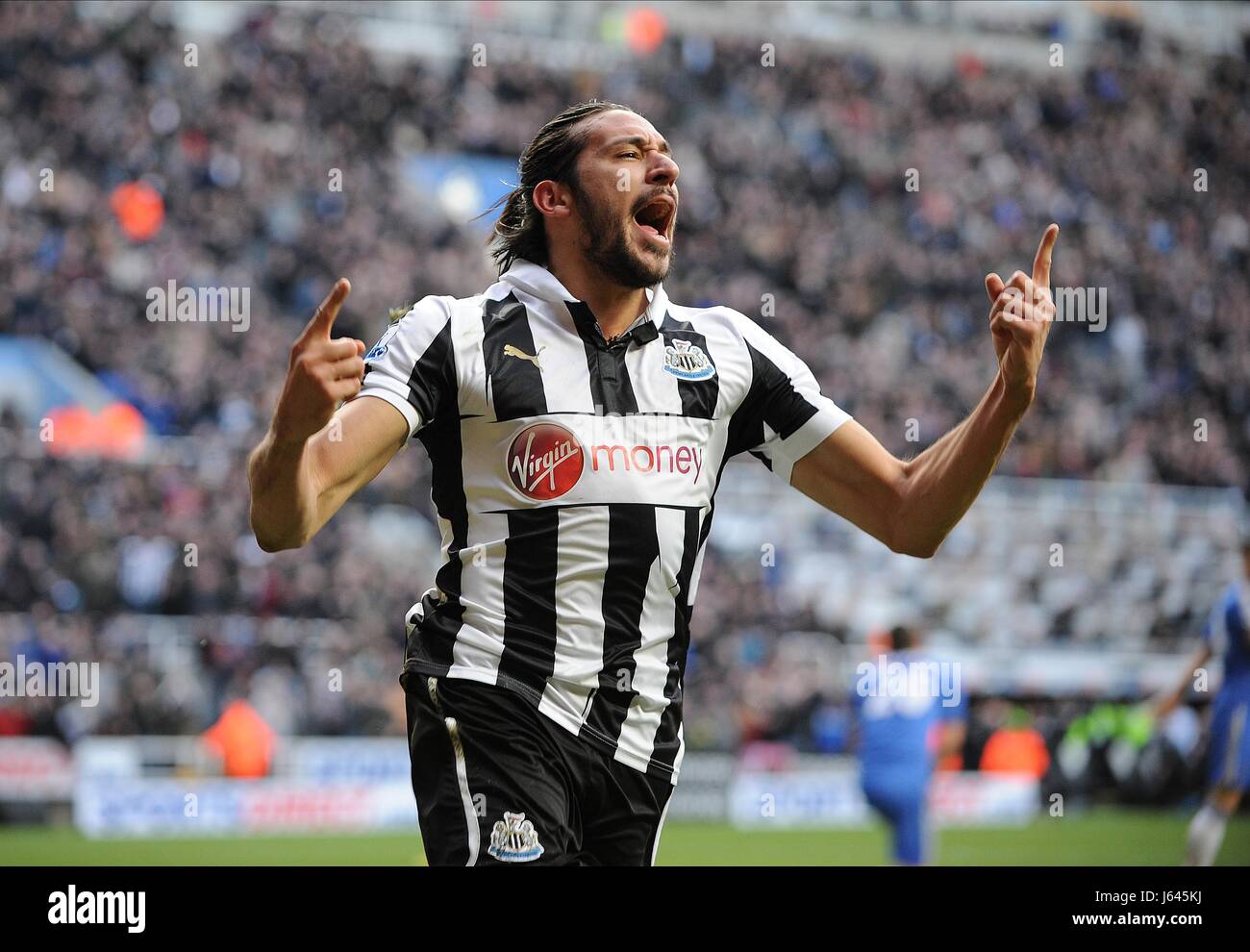 JONAS GUTIERREZ CELEBRATES GOA NEWCASTLE V CHELSEA FC ST JAMES PARK ...