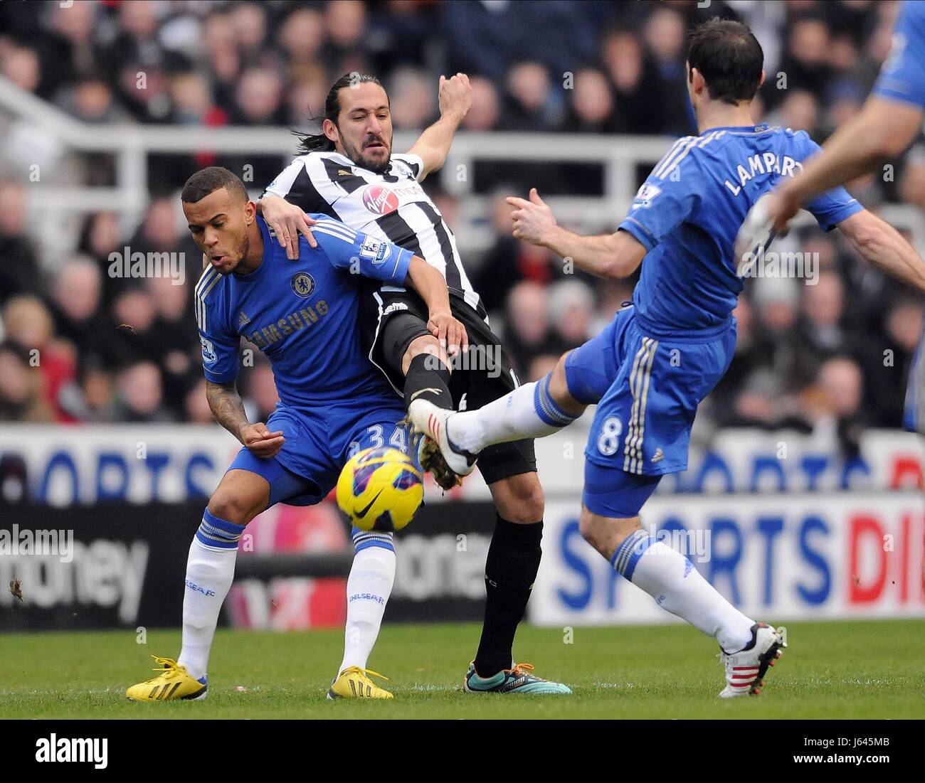RYAN BERTRAND JONAS GUTIERREZ NEWCASTLE V CHELSEA FC ST JAMES PARK ...