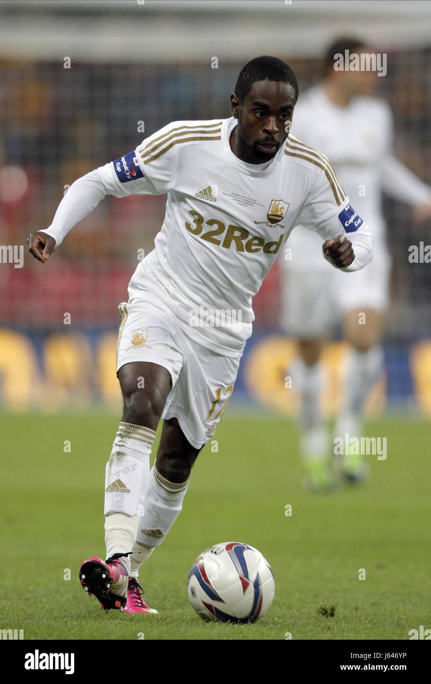 NATHAN DYER SWANSEA CITY FC WEMBLEY STADIUM LONDON ENGLAND 24 February ...