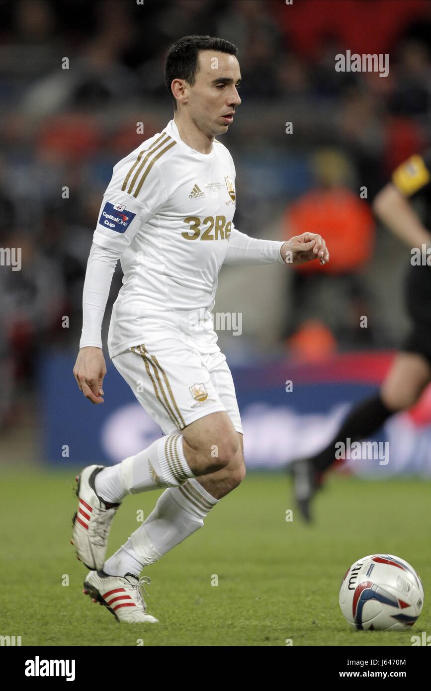 LEON BRITTON SWANSEA CITY FC WEMBLEY STADIUM LONDON ENGLAND 24 February ...