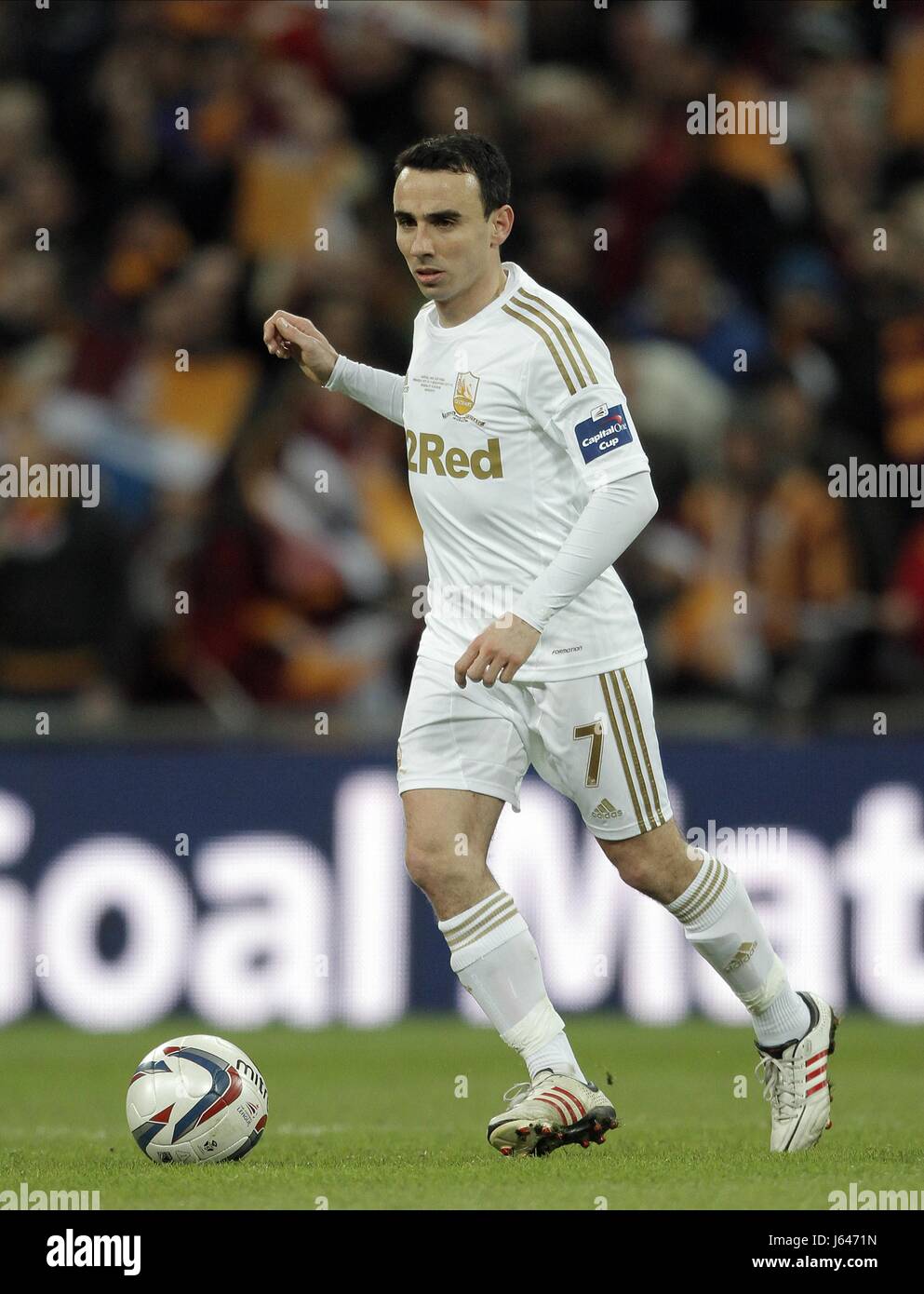 LEON BRITTON SWANSEA CITY FC WEMBLEY STADIUM LONDON ENGLAND 24 February ...
