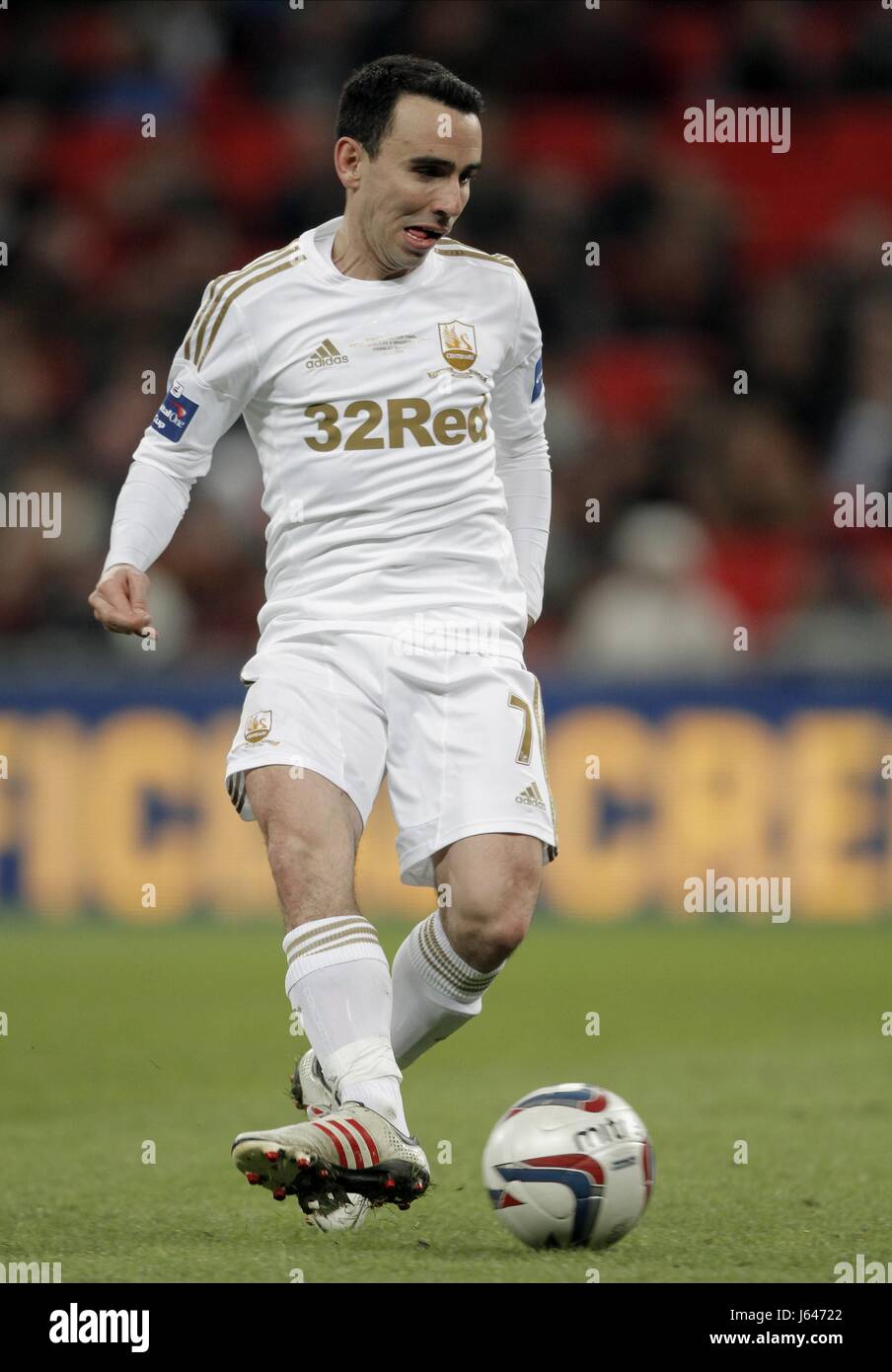 LEON BRITTON SWANSEA CITY FC WEMBLEY STADIUM LONDON ENGLAND 24 February ...