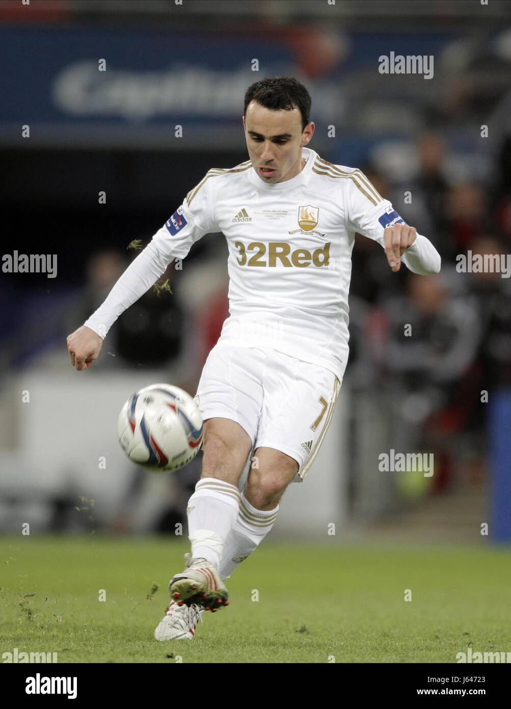 LEON BRITTON SWANSEA CITY FC WEMBLEY STADIUM LONDON ENGLAND 24 February ...