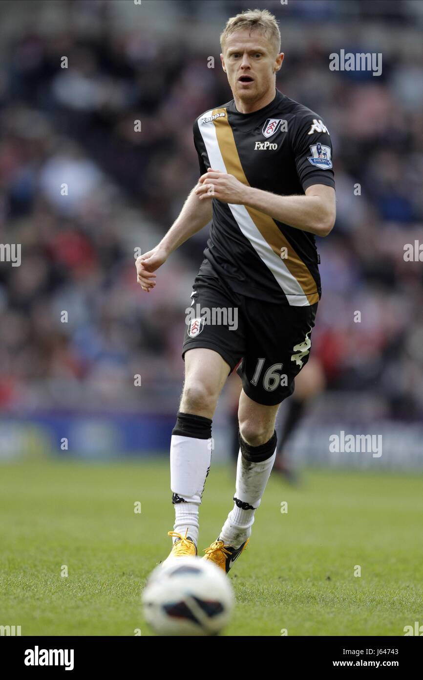 DAMIEN DUFF FULHAM FC STADIUM OF LIGHT SUNDERLAND ENGLAND 02 March 2013 ...