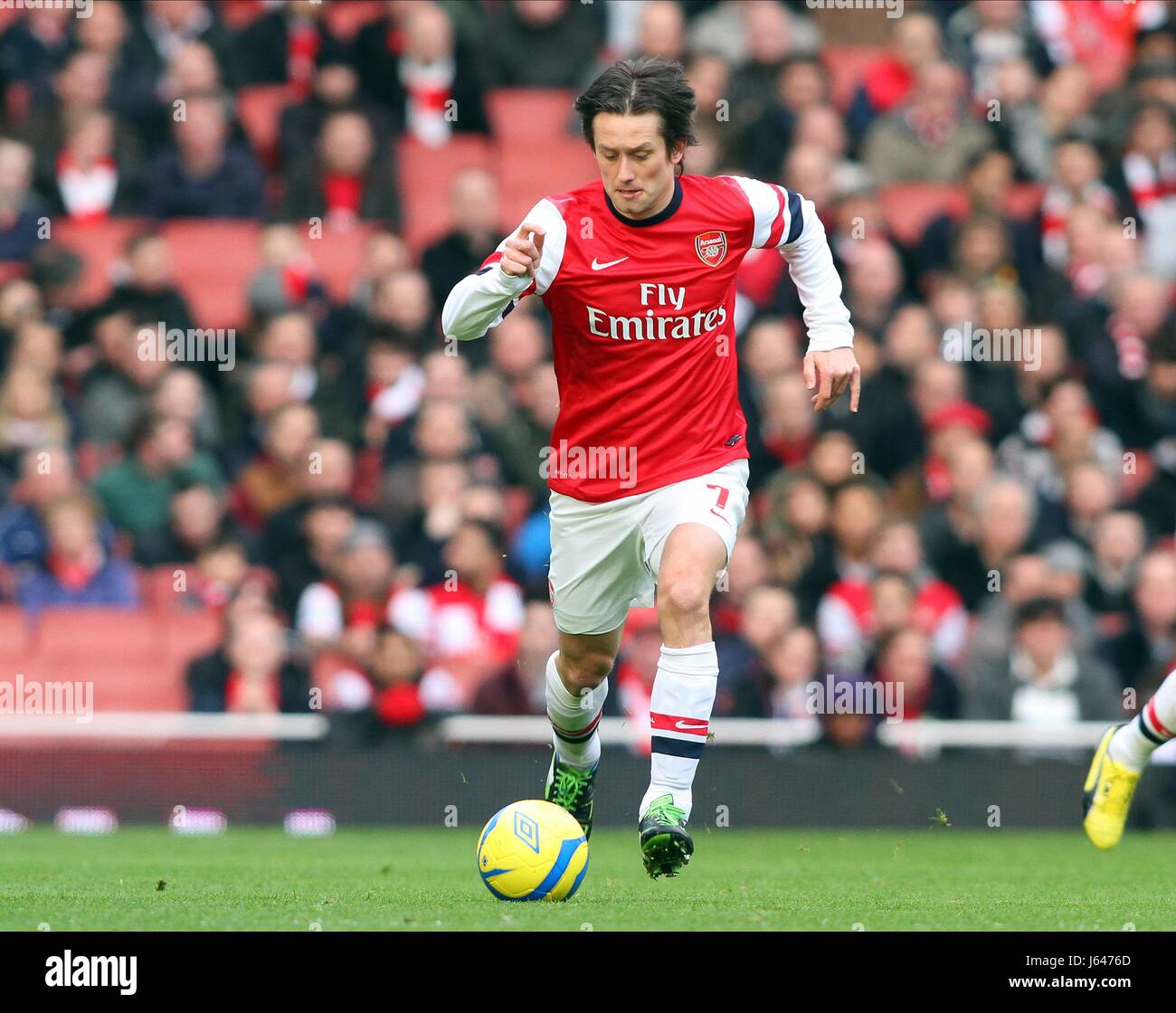 TOMAS ROSICKY ARSENAL FC LONDON ENGLAND UK 16 February 2013 Stock Photo ...