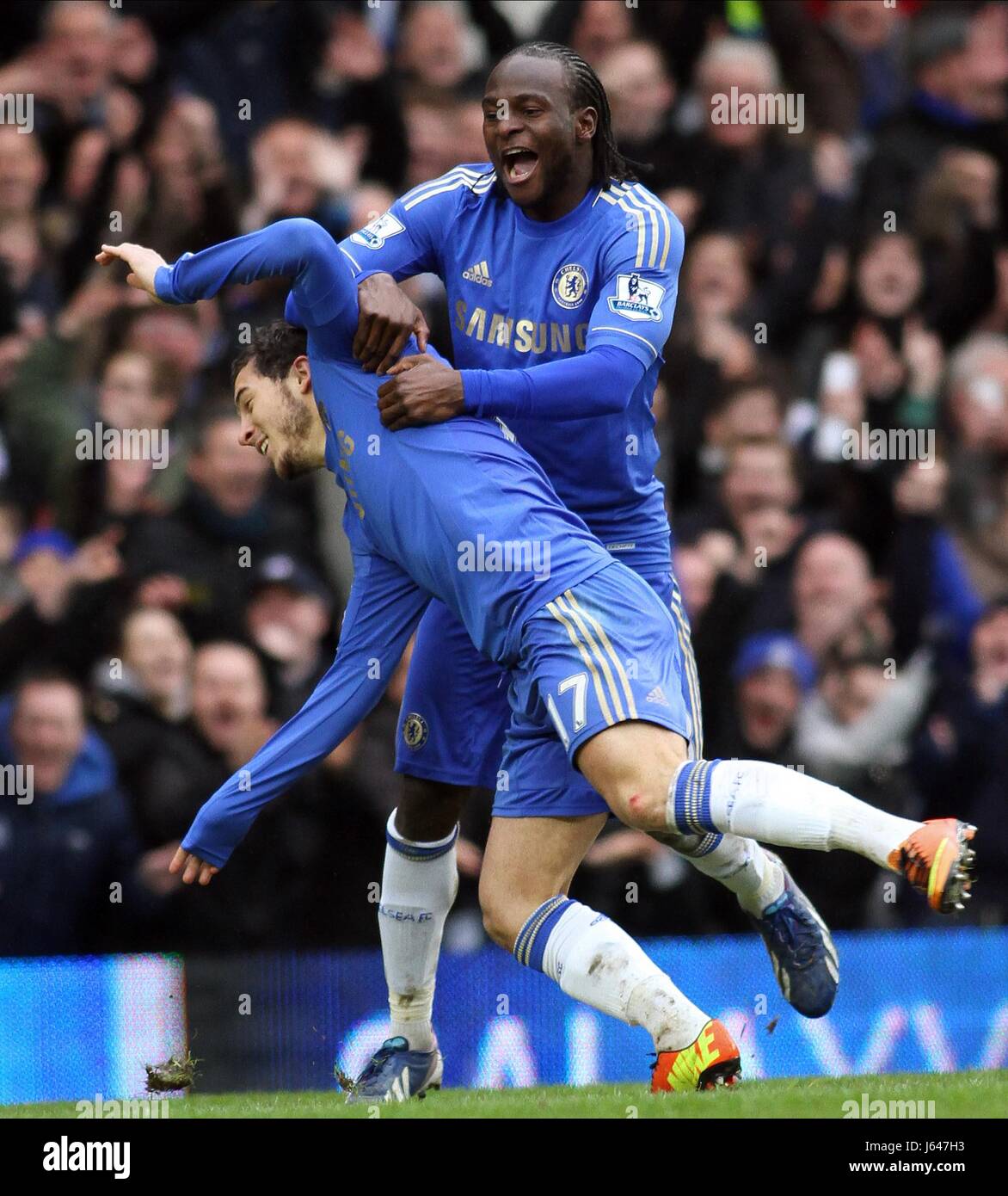 EDEN HAZARD CELEBRATES GOAL WI CHELSEA V WEST HAM UNITED STAMFORD ...