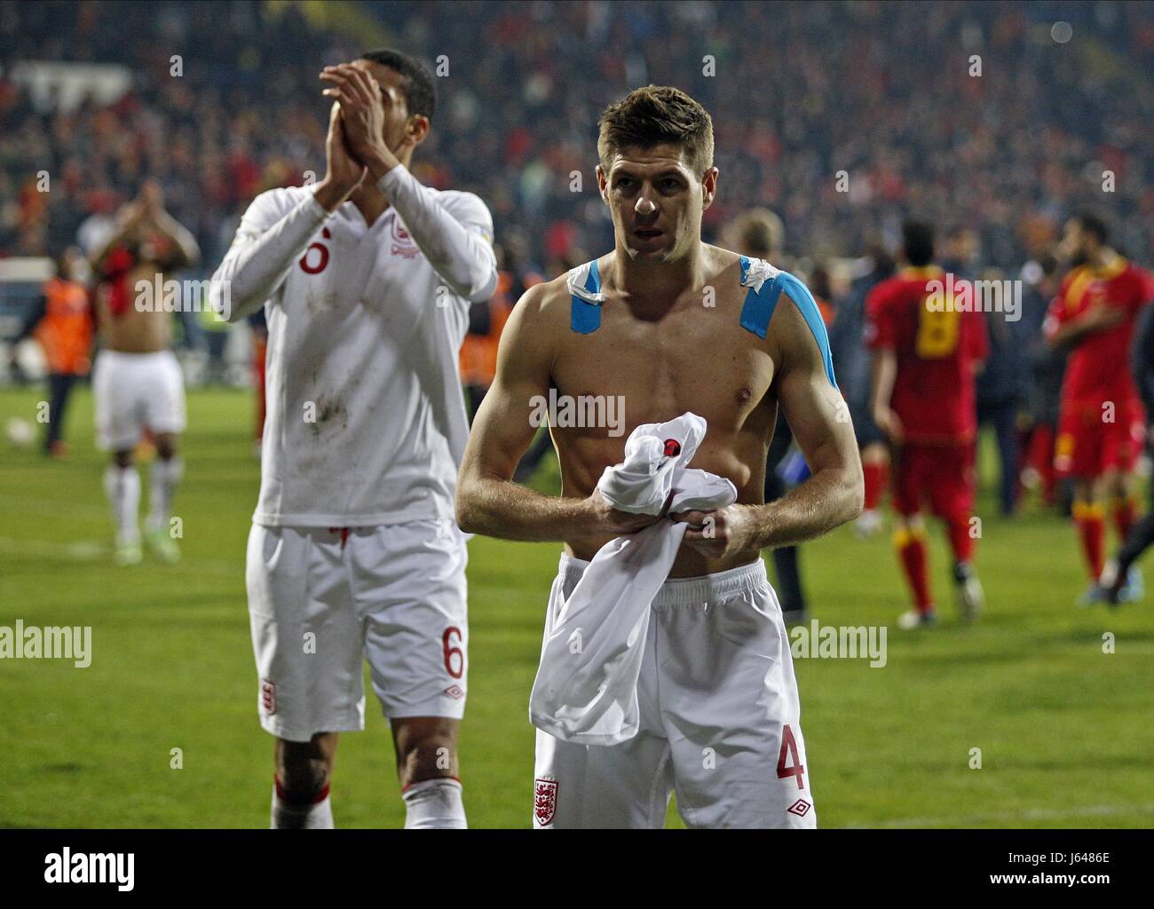STEVEN GERRARD LEAVE THE PITCH AFTER DRAW, MONTENEGRO V ENGLAND ...