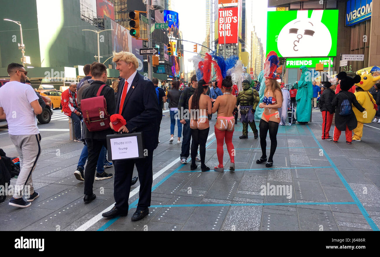 Fake Donald Trump on Time Square, NewYork Stock Photo - Alamy