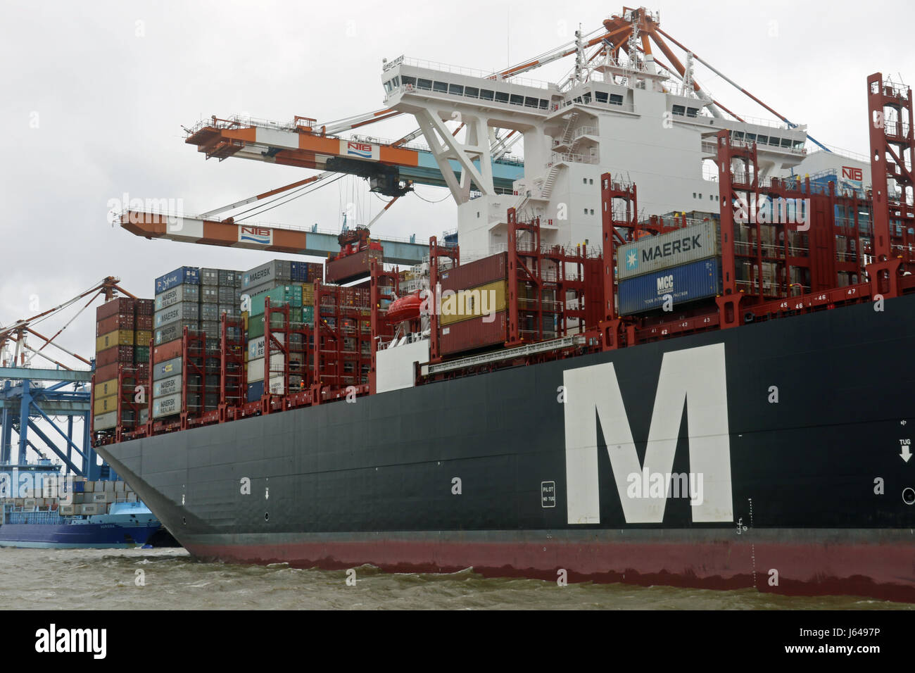 The container ship MSC Mirja in the port of Bremerhaven Stock Photo - Alamy