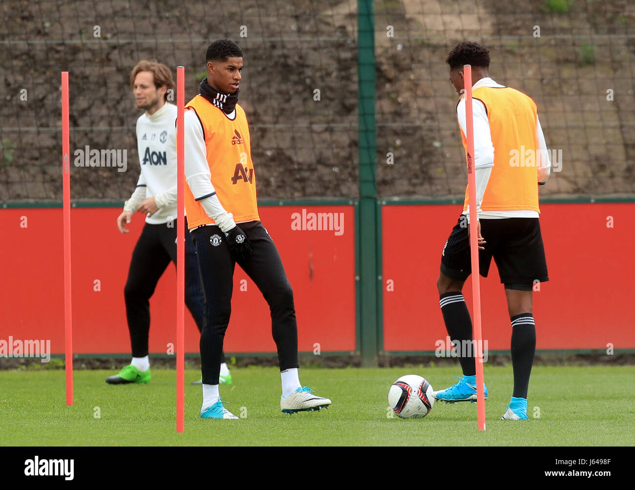 Manchester United's Marcus Rashford during a training session at the ...