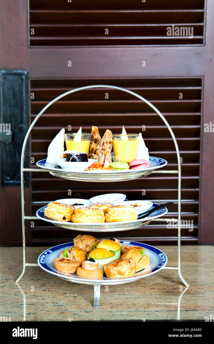 Afternoon Break Place the dish on a layer,Luxury food Stock Photo - Alamy