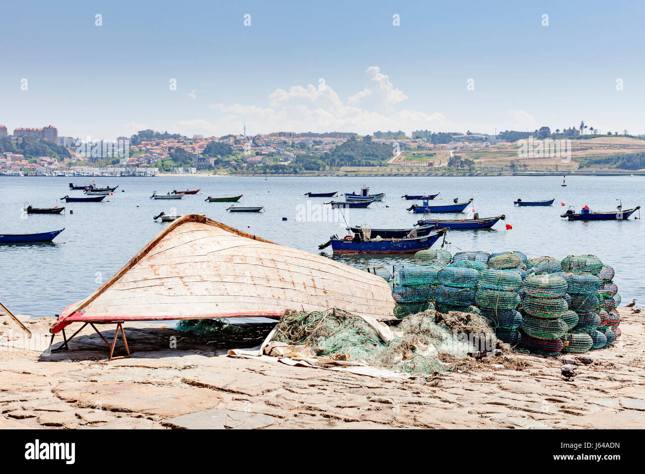 Porto, Portugal - Fishing boats on the river Douro Stock Photo - Alamy