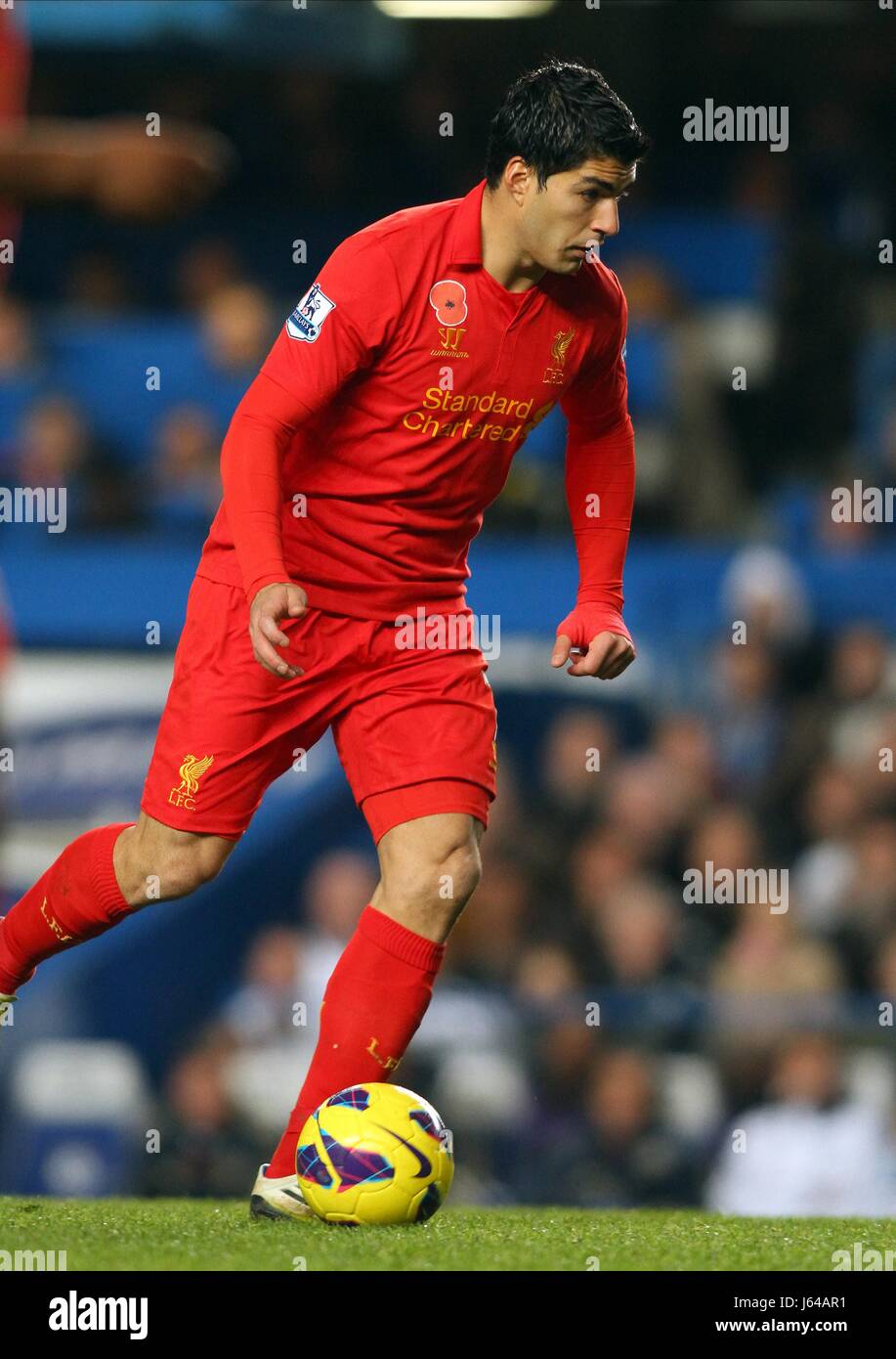 LUIS SUAREZ LIVERPOOL FC LONDON ENGLAND UK 11 November 2012 Stock Photo ...