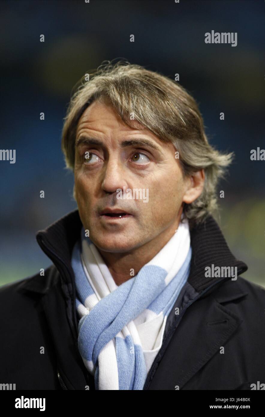 ROBERTO MANCINI (MANAGER) MANCHESTER CITY V REAL MADRID ETIHAD STADIUM ...