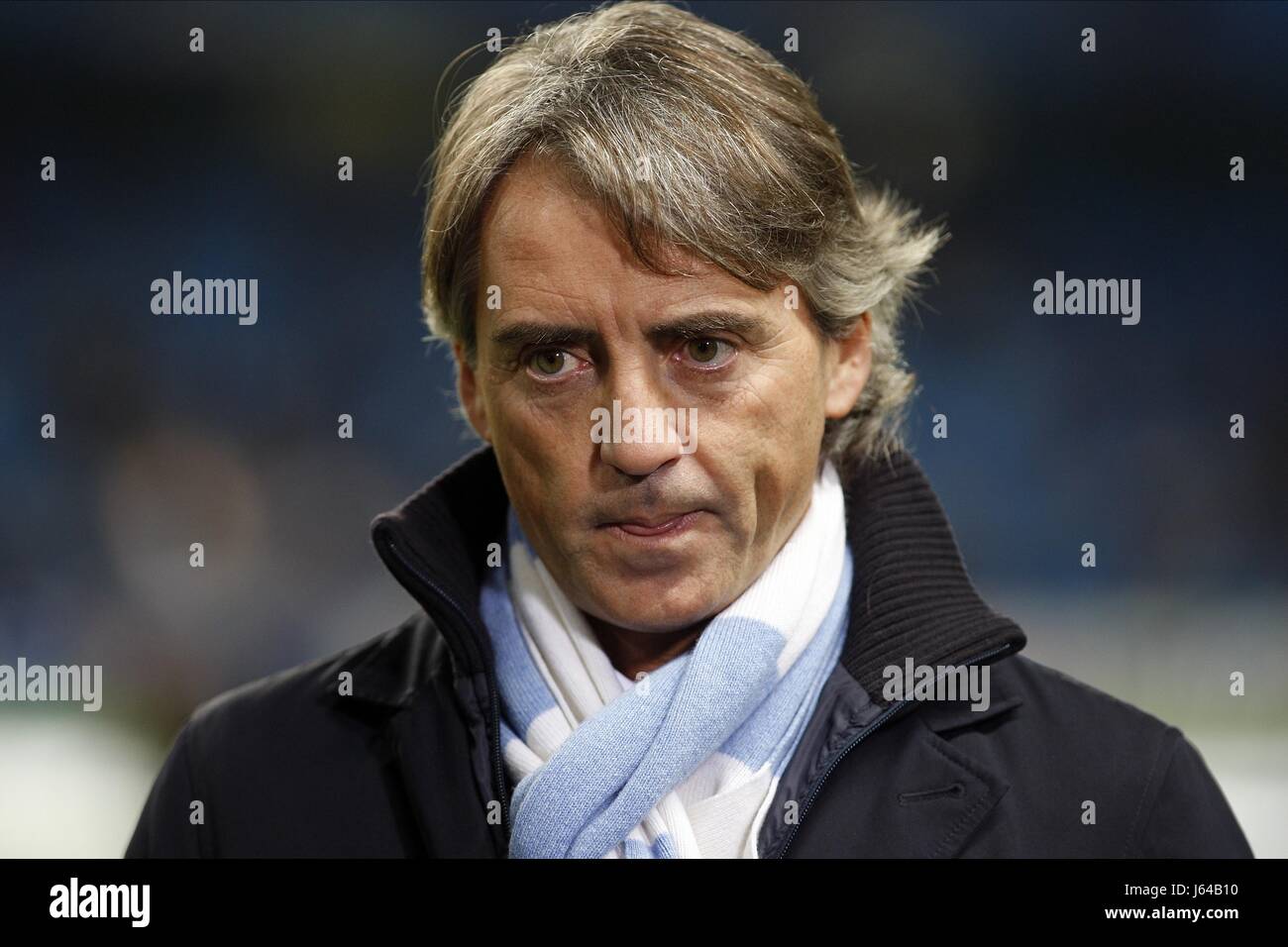 ROBERTO MANCINI (MANAGER) MANCHESTER CITY V REAL MADRID ETIHAD STADIUM ...
