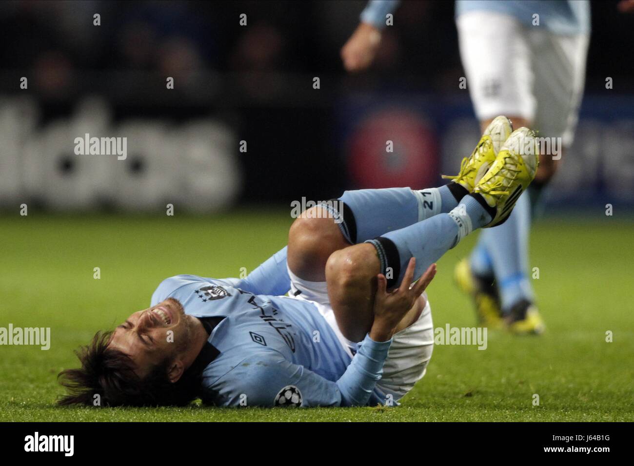 DAVID SILVA INJURY MANCHESTER CITY V REAL MADRID ETIHAD STADIUM ...
