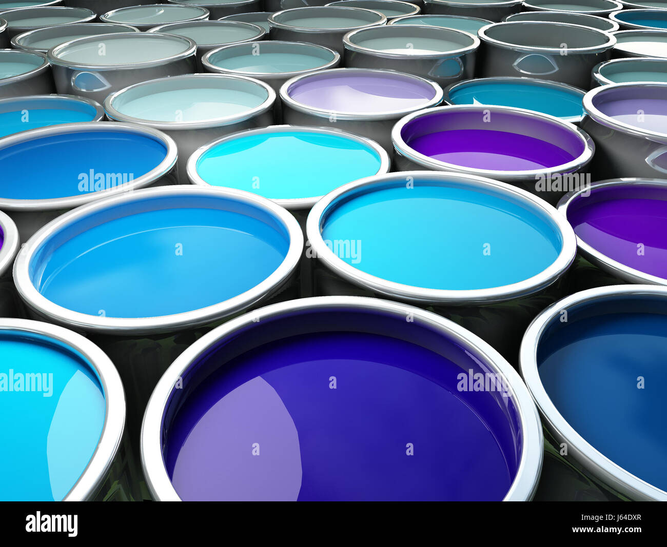 illustration paint tank variety color backdrop background blue object ...