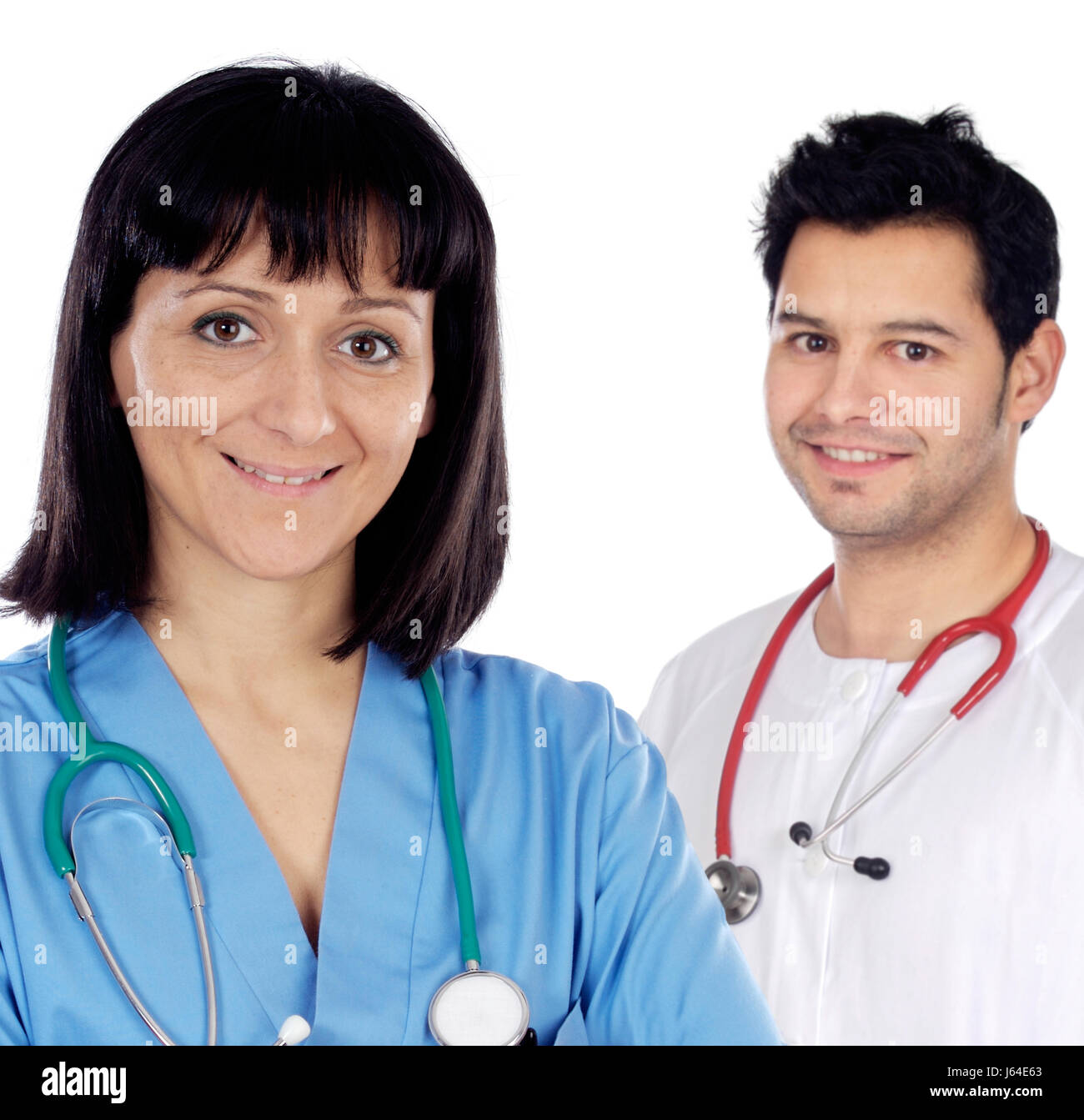 medicinally medical doctors young younger couple pair doctor physician ...