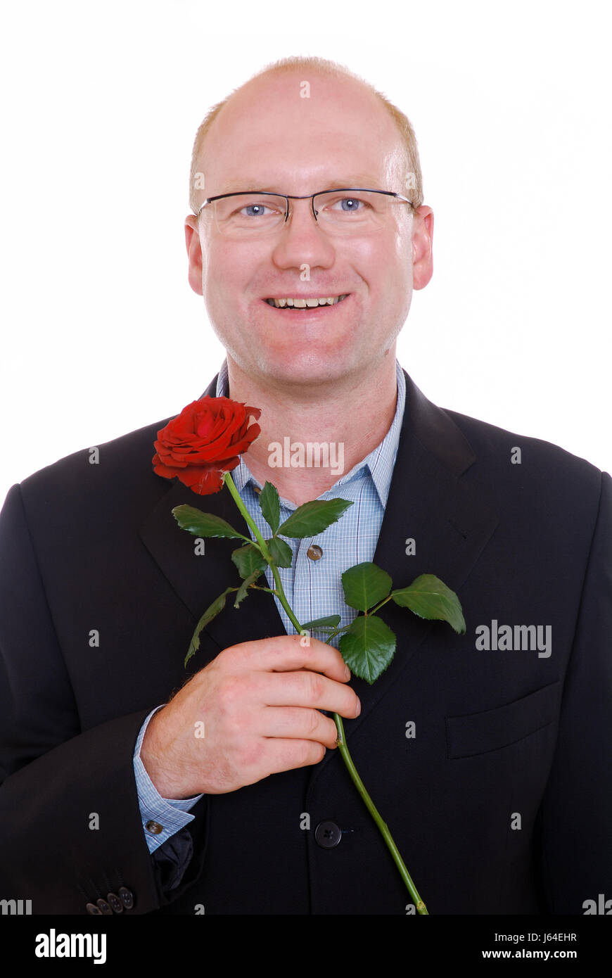 man with rose Stock Photo - Alamy