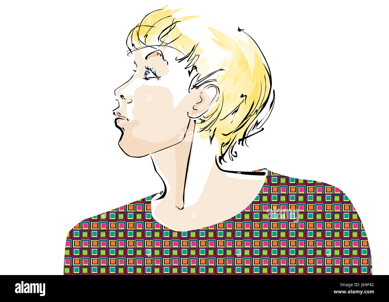 face illustration drawing photo picture image copy deduction boy lad ...