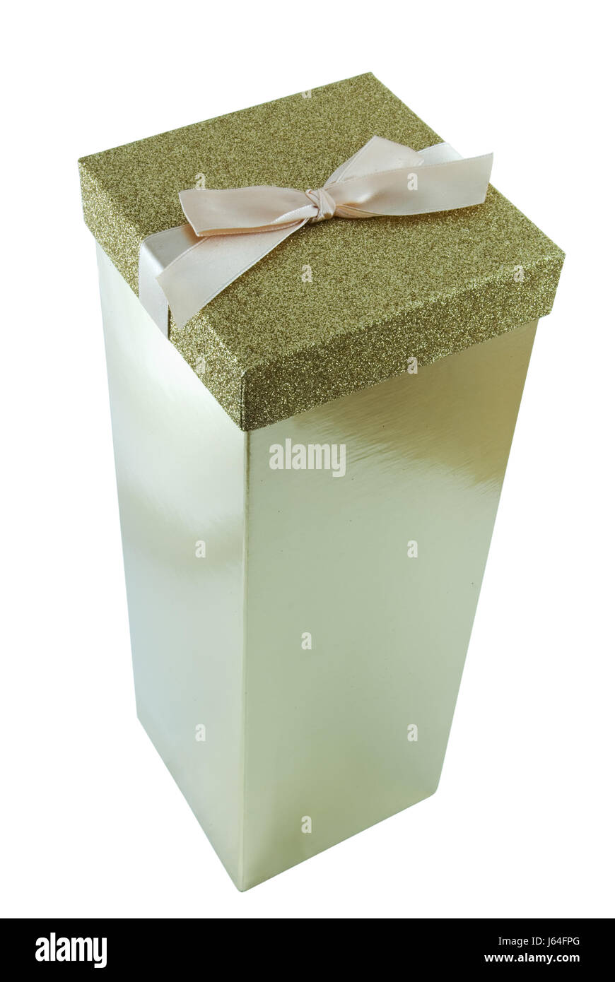present isolated gift imagining bow gold present isolated gift box ...