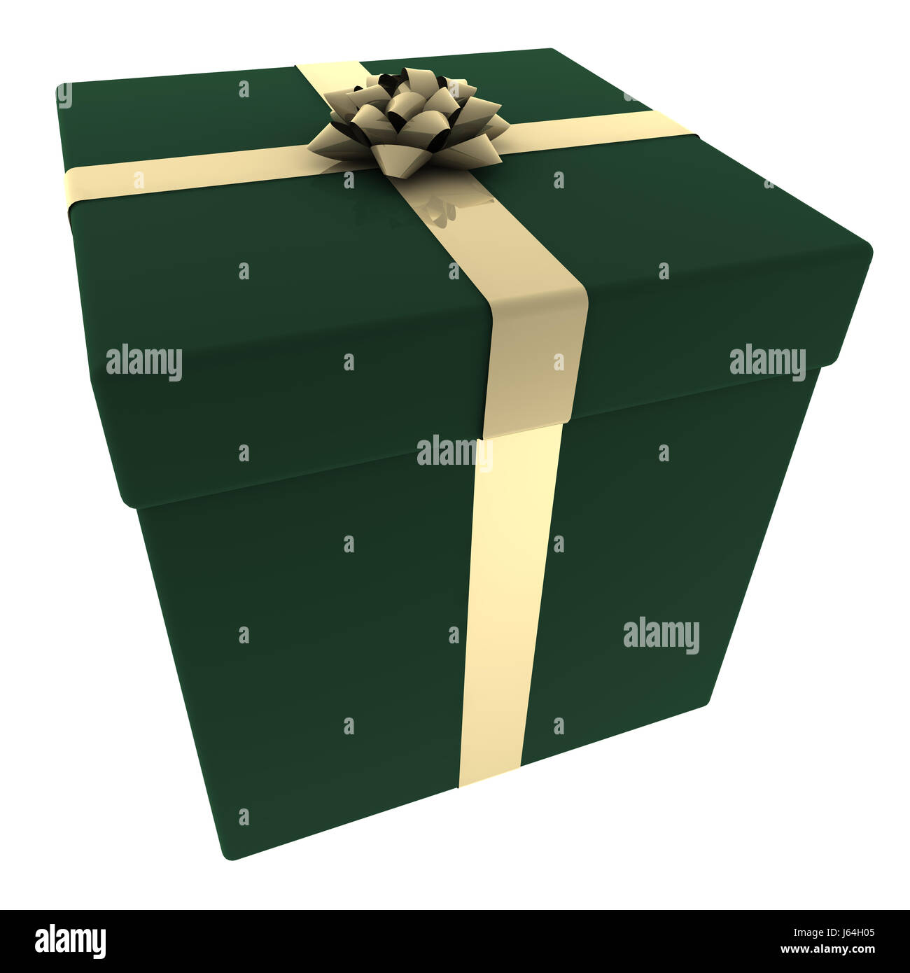 present isolated gift box imagining surprise green present isolated ...