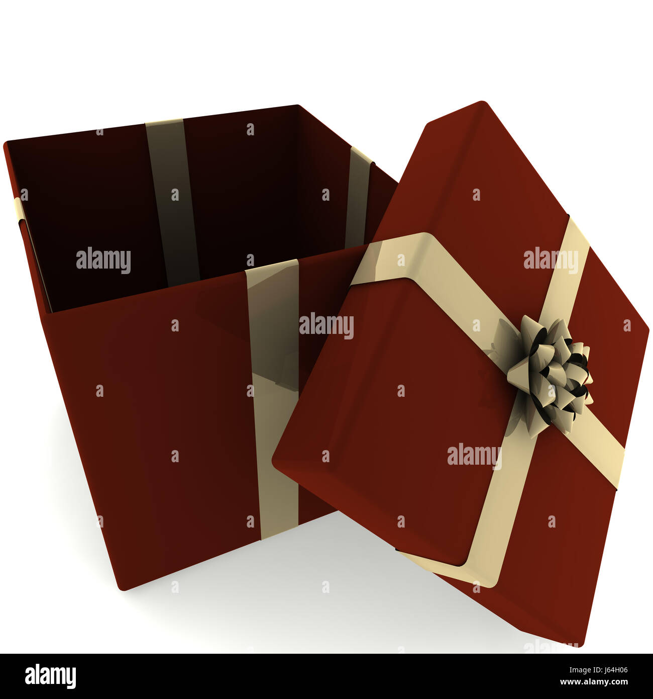 present gift box imagining bow present isolated gift open box uncap ...