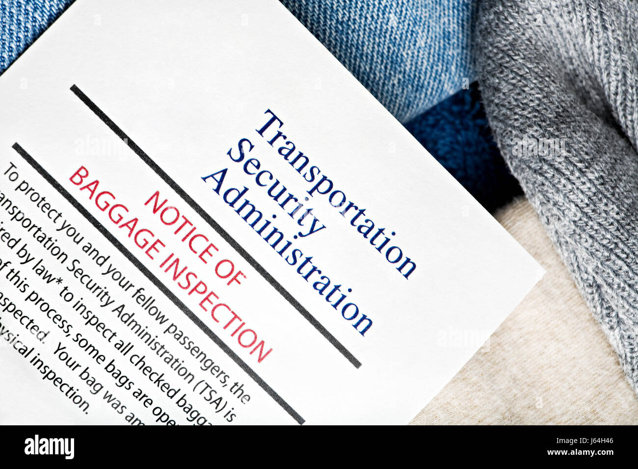 card airport inspection baggage notice suitcase security safety exam ...