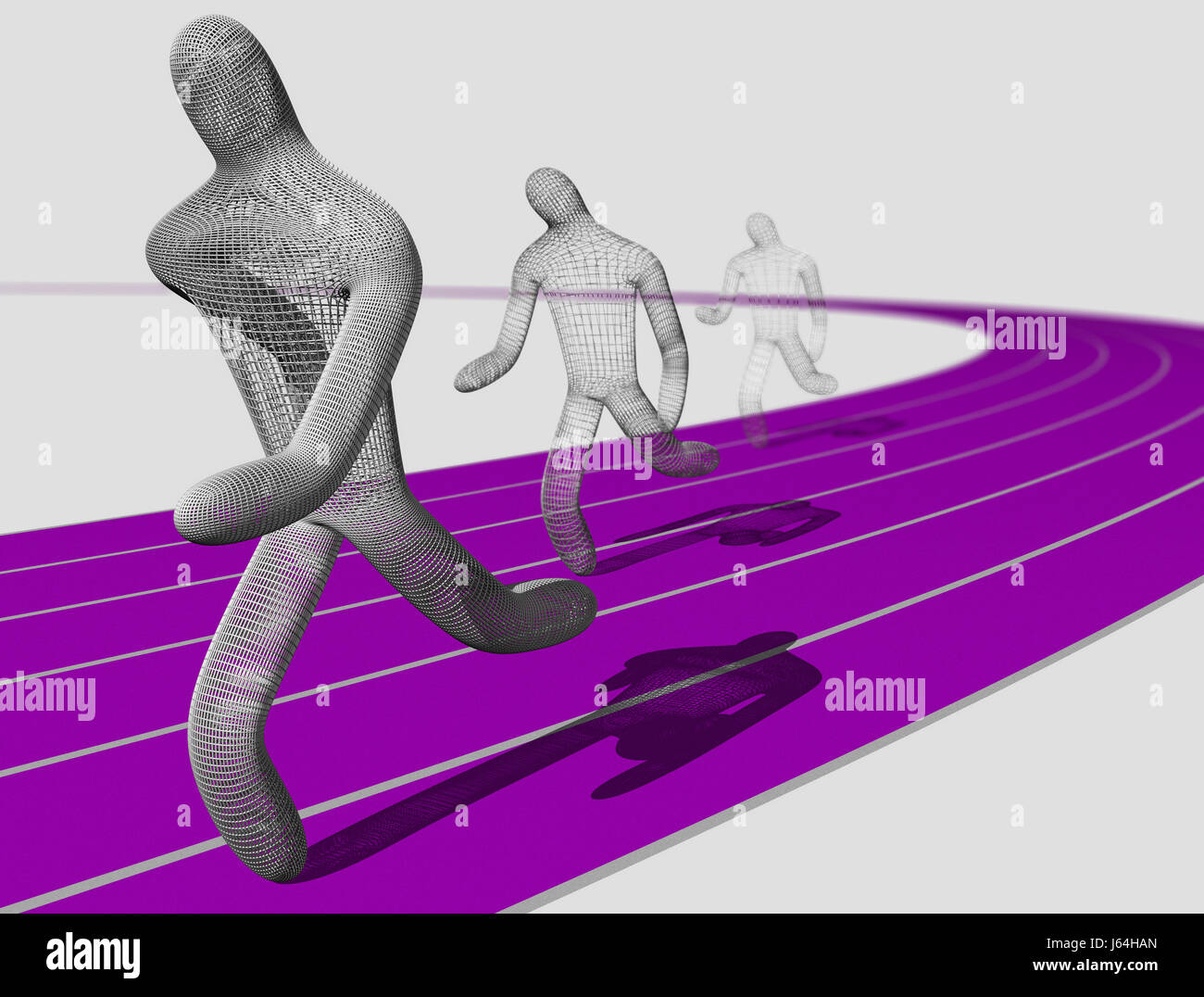3d wireframe model on the runway Stock Photo - Alamy