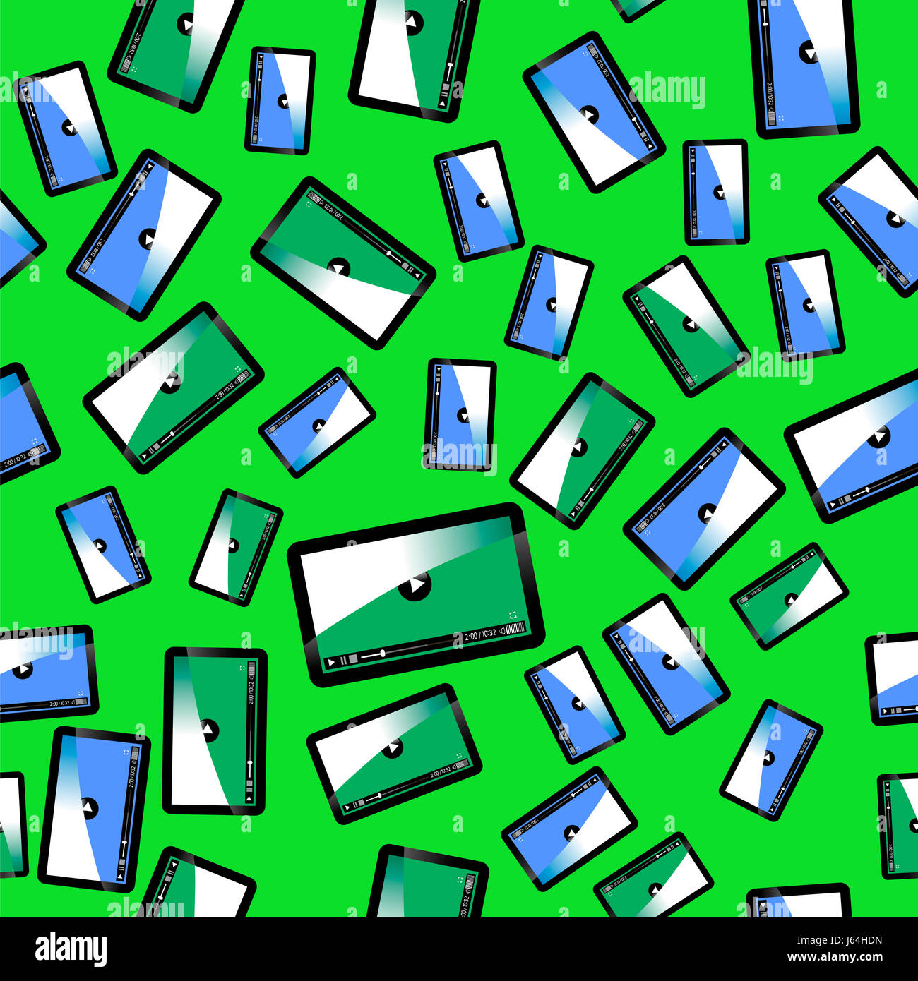 Video player seamless pattern hi-res stock photography and images - Alamy