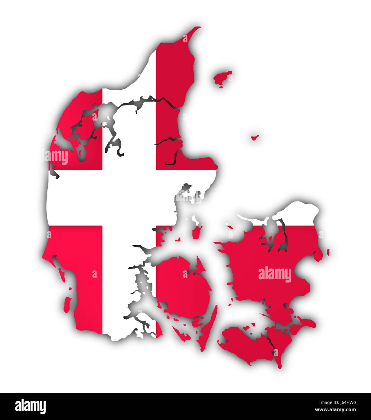 Blank denmark map hi-res stock photography and images - Alamy