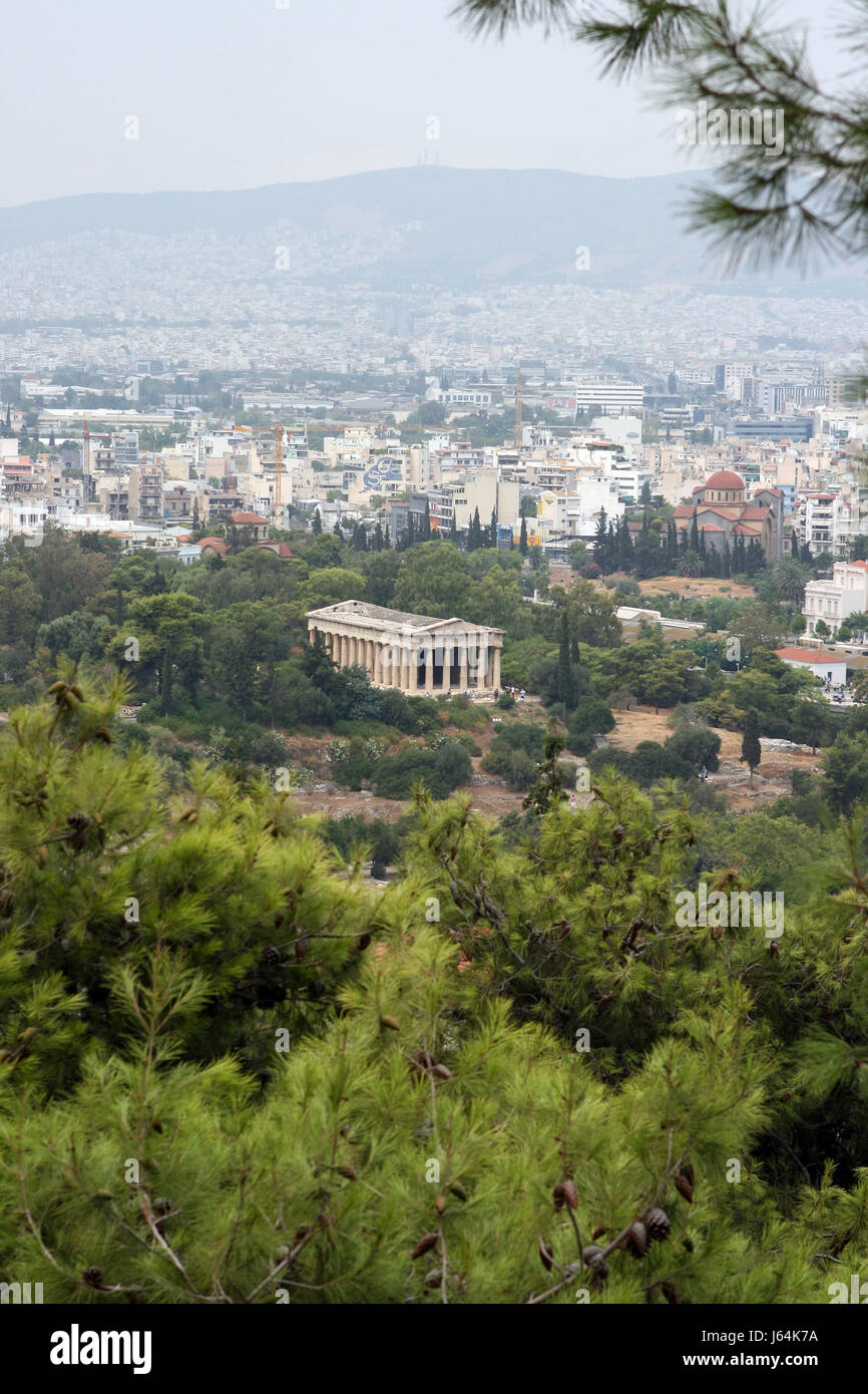 temple greece europe athens ancient backdrop background historical ...
