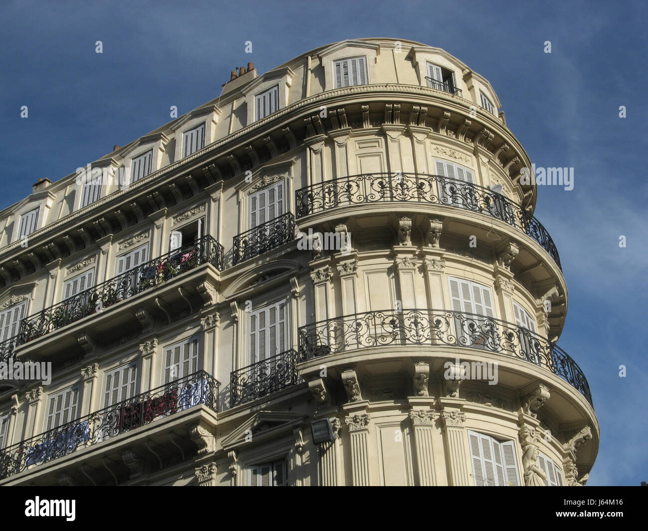 old ancient windows window building blue france facade balconies style ...