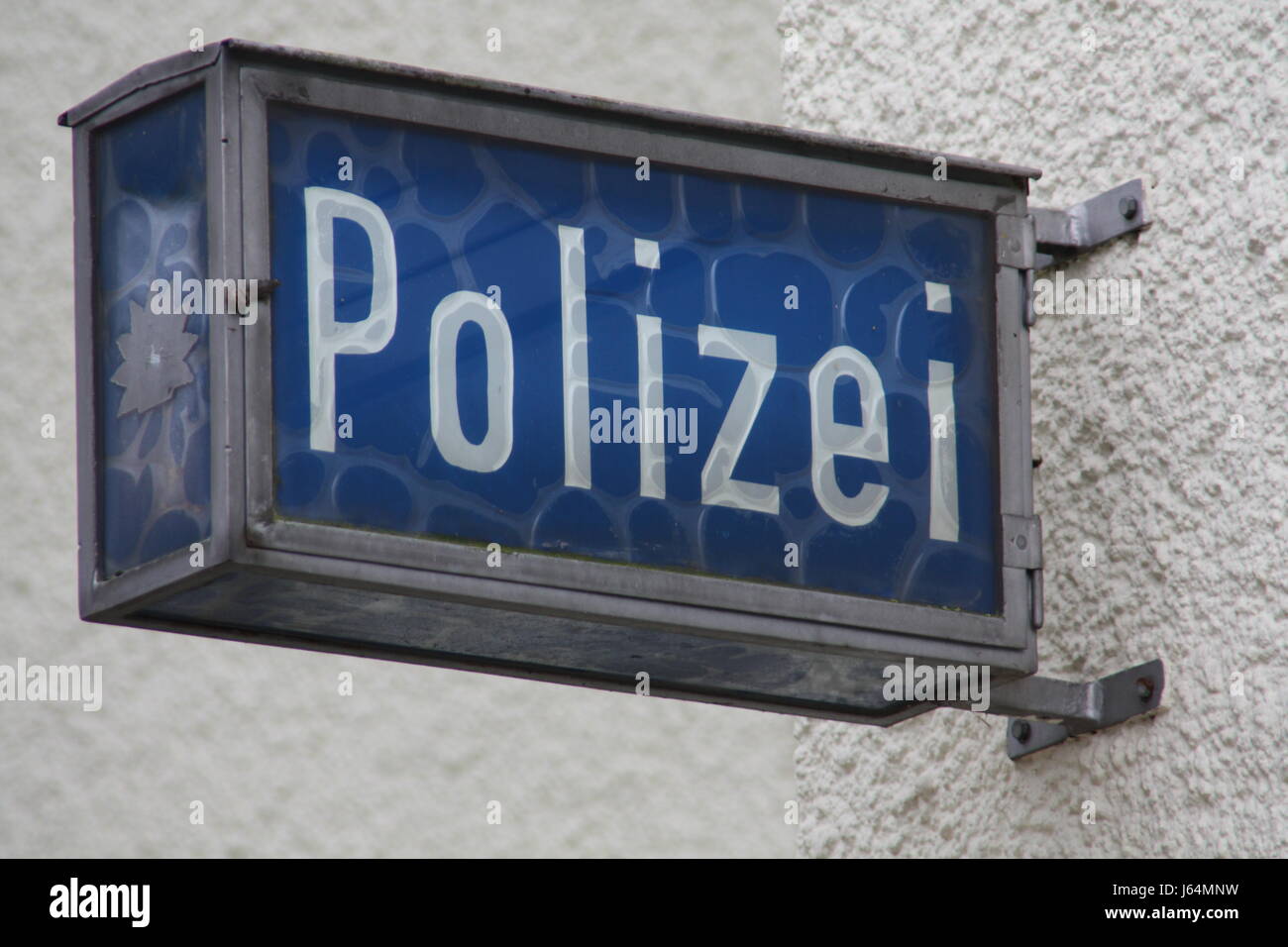 sign signal lower saxony guard police station police sign signal blue ...