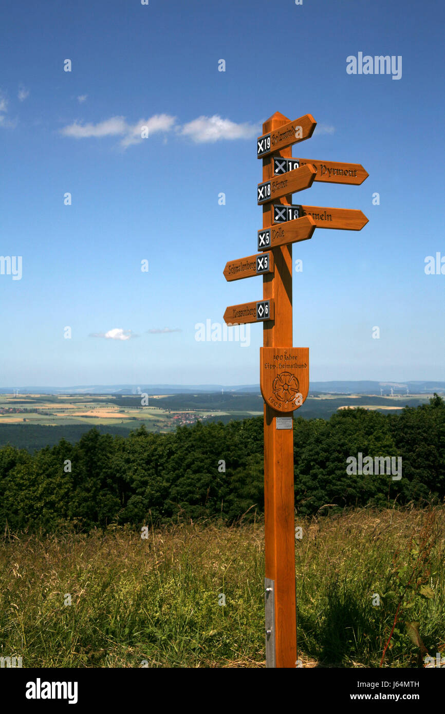 signpost germany german federal republic westphalia hike go hiking ...